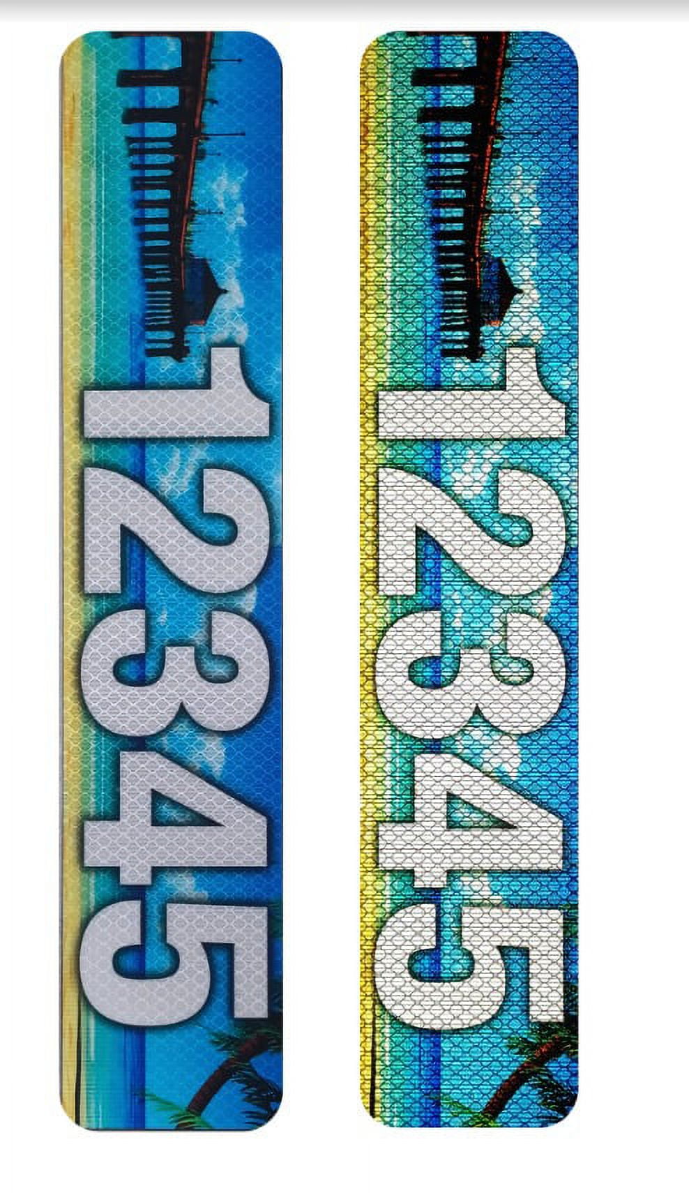 2 Pack Address Numbers for House Stickers, Customized Vertical 911 ...