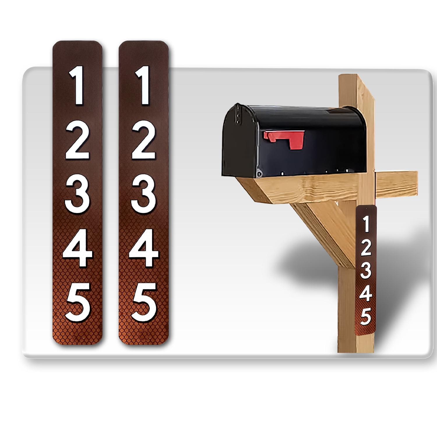 2 Pack Address Numbers for House Stickers, Customized Vertical 911 ...