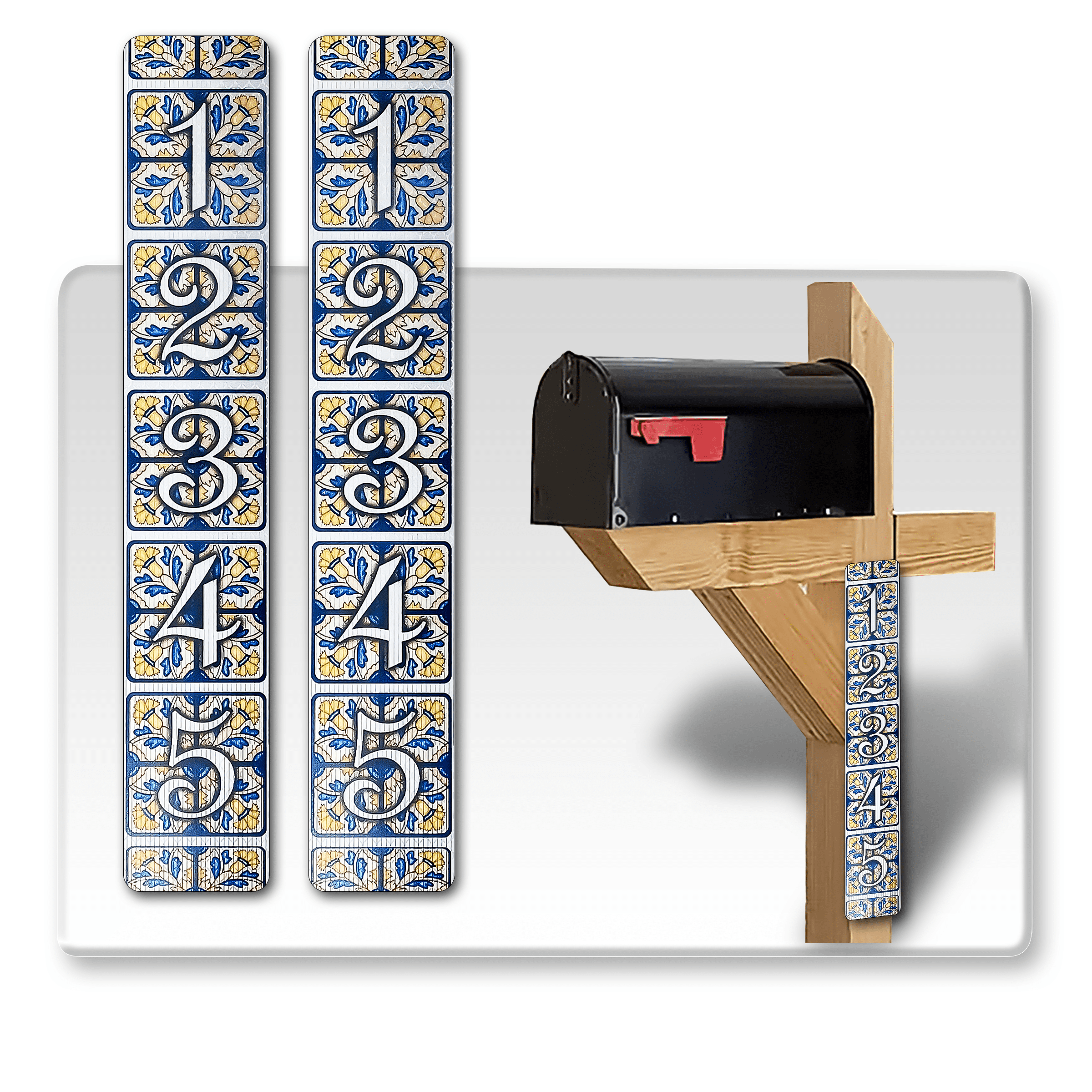 2 Pack Address Numbers for House Stickers, Customized Vertical 911 ...