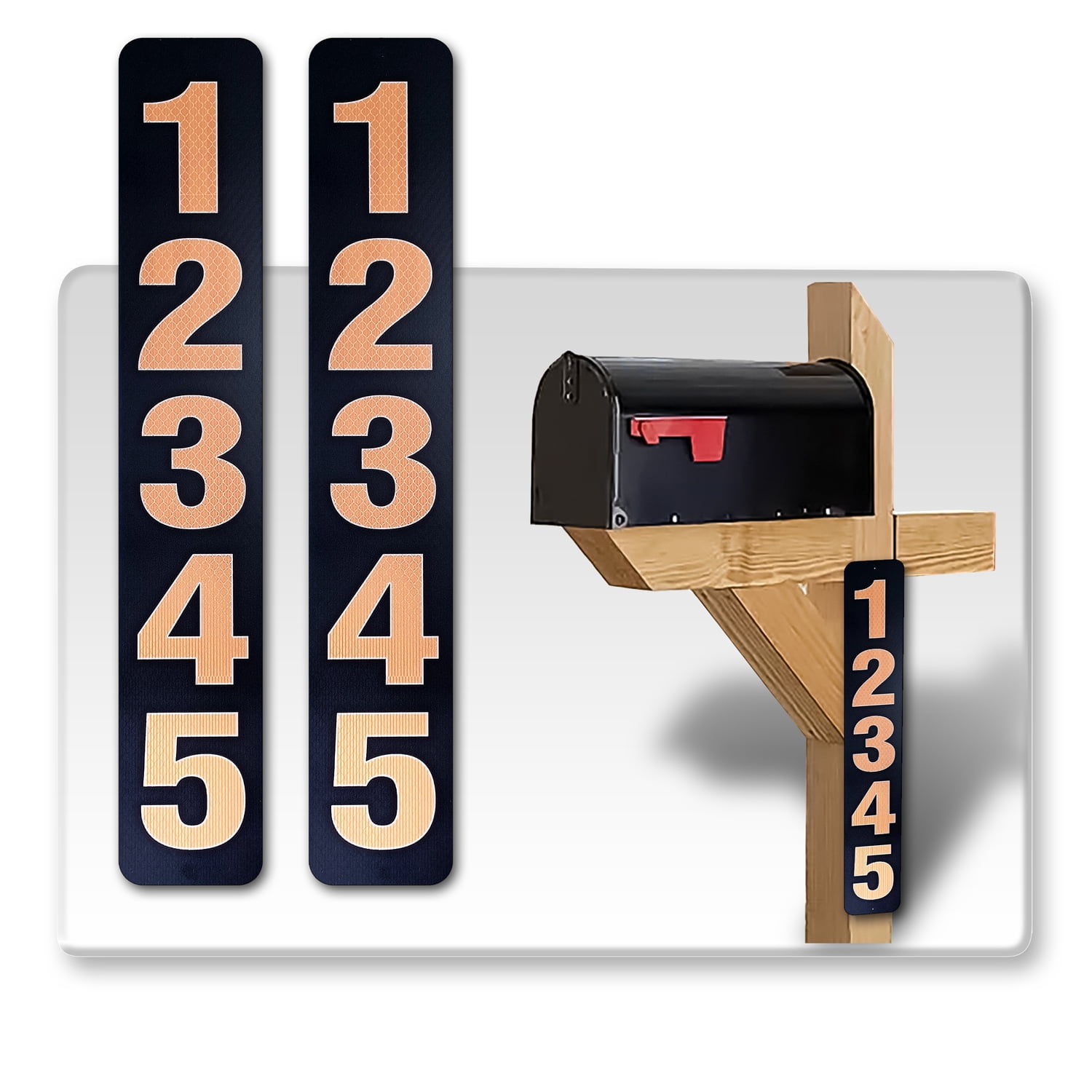 2 Pack Address Numbers for House Stickers, Customized Vertical 911 ...