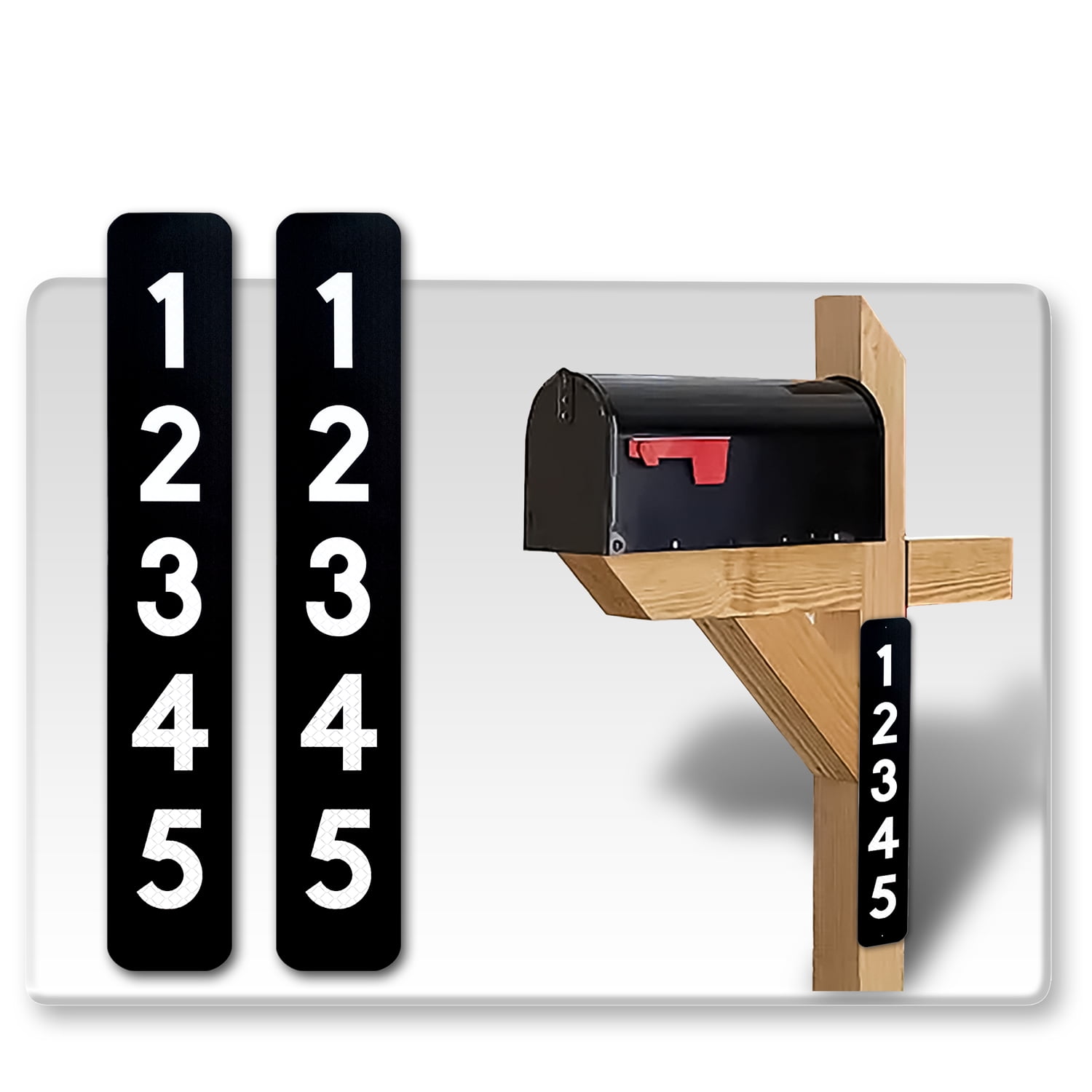 2 Pack Address Numbers for House Stickers, Customized Vertical 911 ...