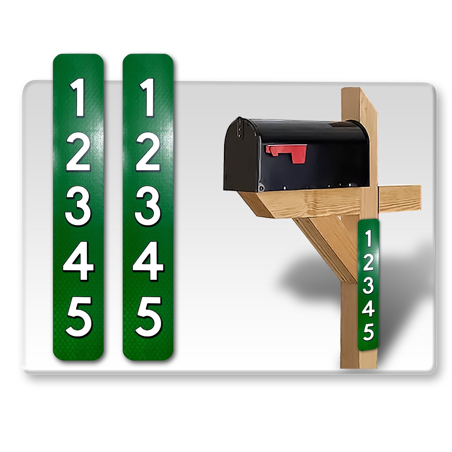 2 Pack Address Numbers for House Stickers, Customized Vertical 911 ...