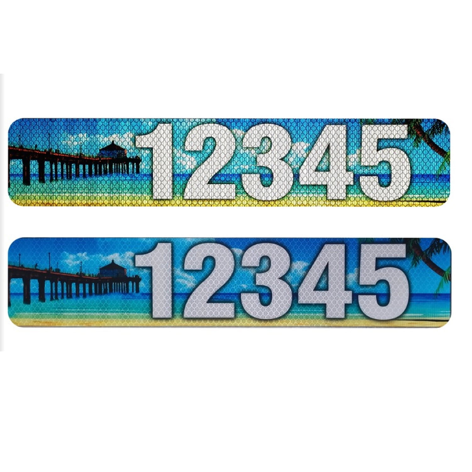 2 Pack Address Numbers for House Stickers, Customized Vertical 911 ...