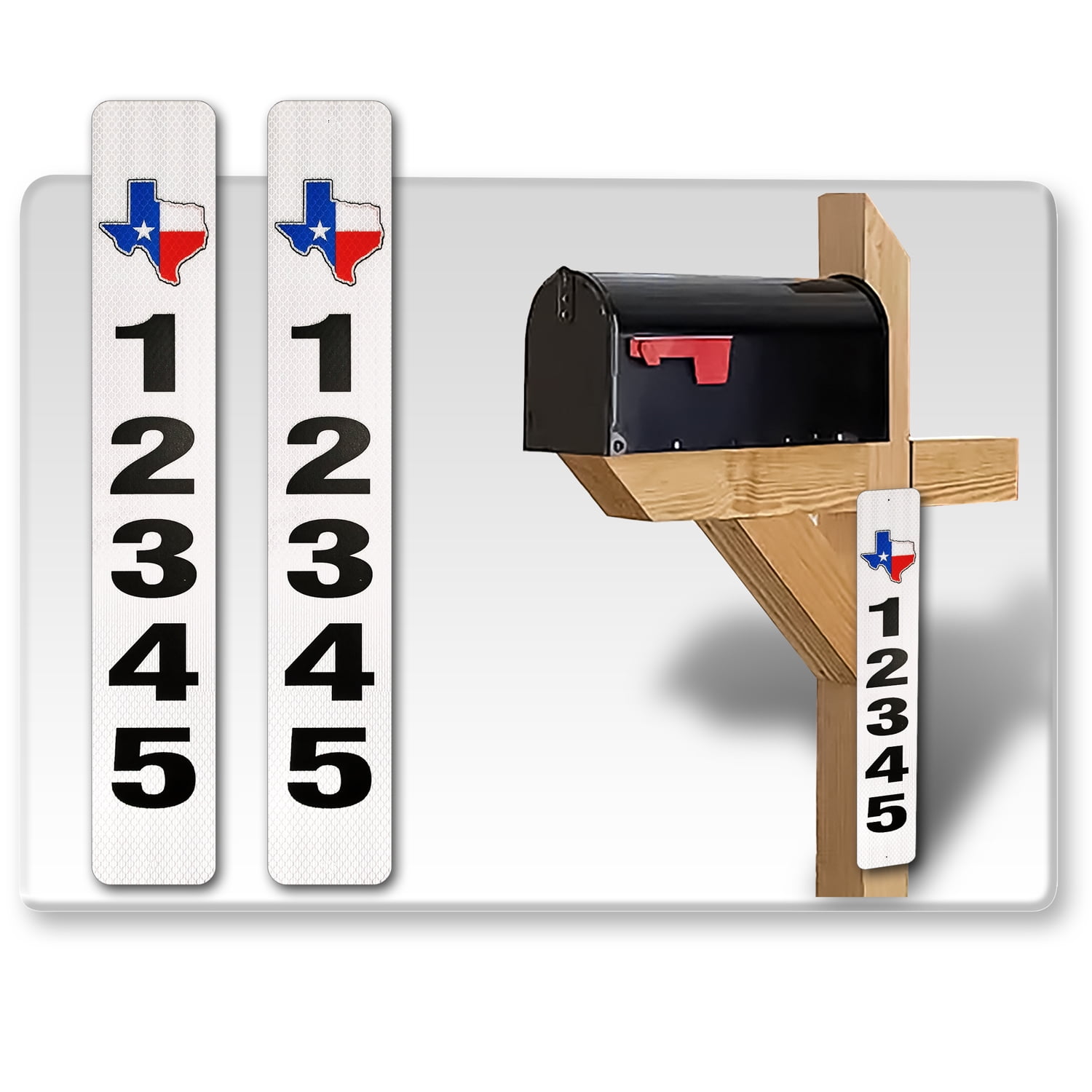 2 Pack Address Numbers for House Stickers, Customized Vertical 911 ...