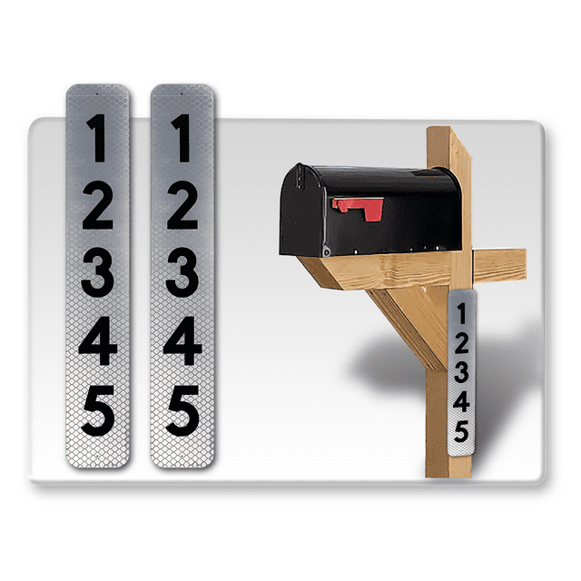 2 Pack Address Numbers for House Stickers, Customized Vertical 911 ...