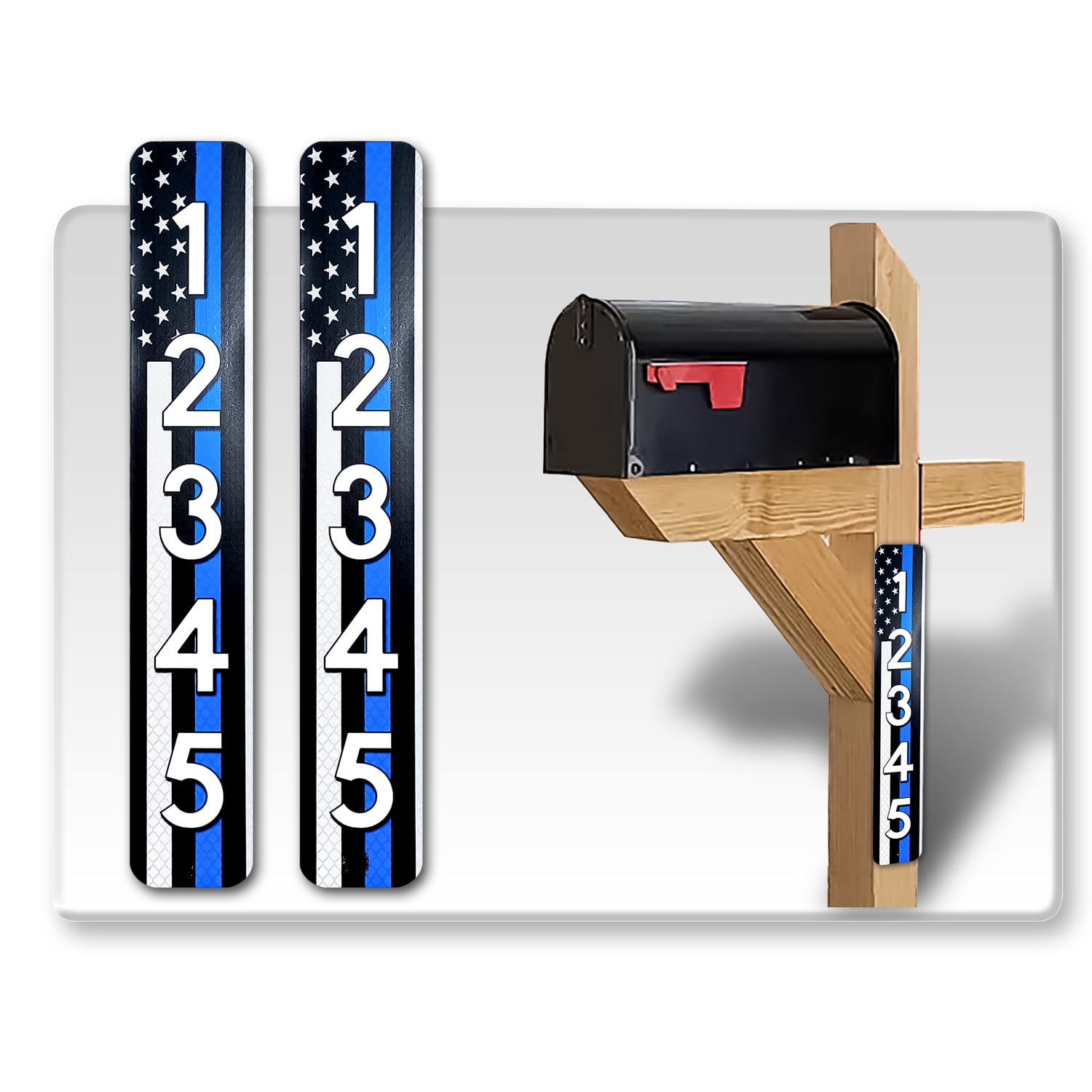 2 Pack Address Numbers for House Stickers, Customized Vertical 911 ...