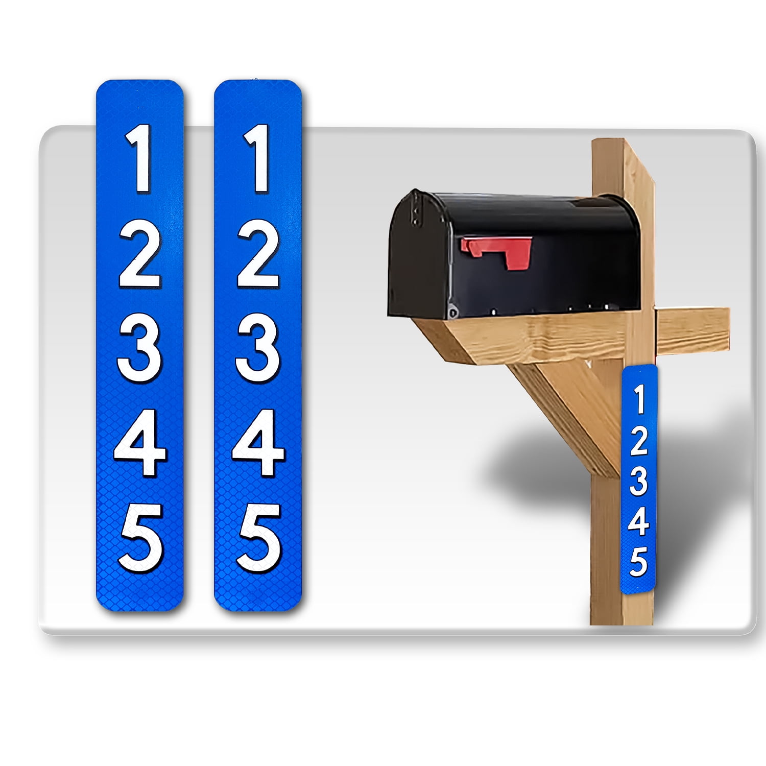 2 Pack Address Numbers for House Stickers, Customized Vertical 911 ...