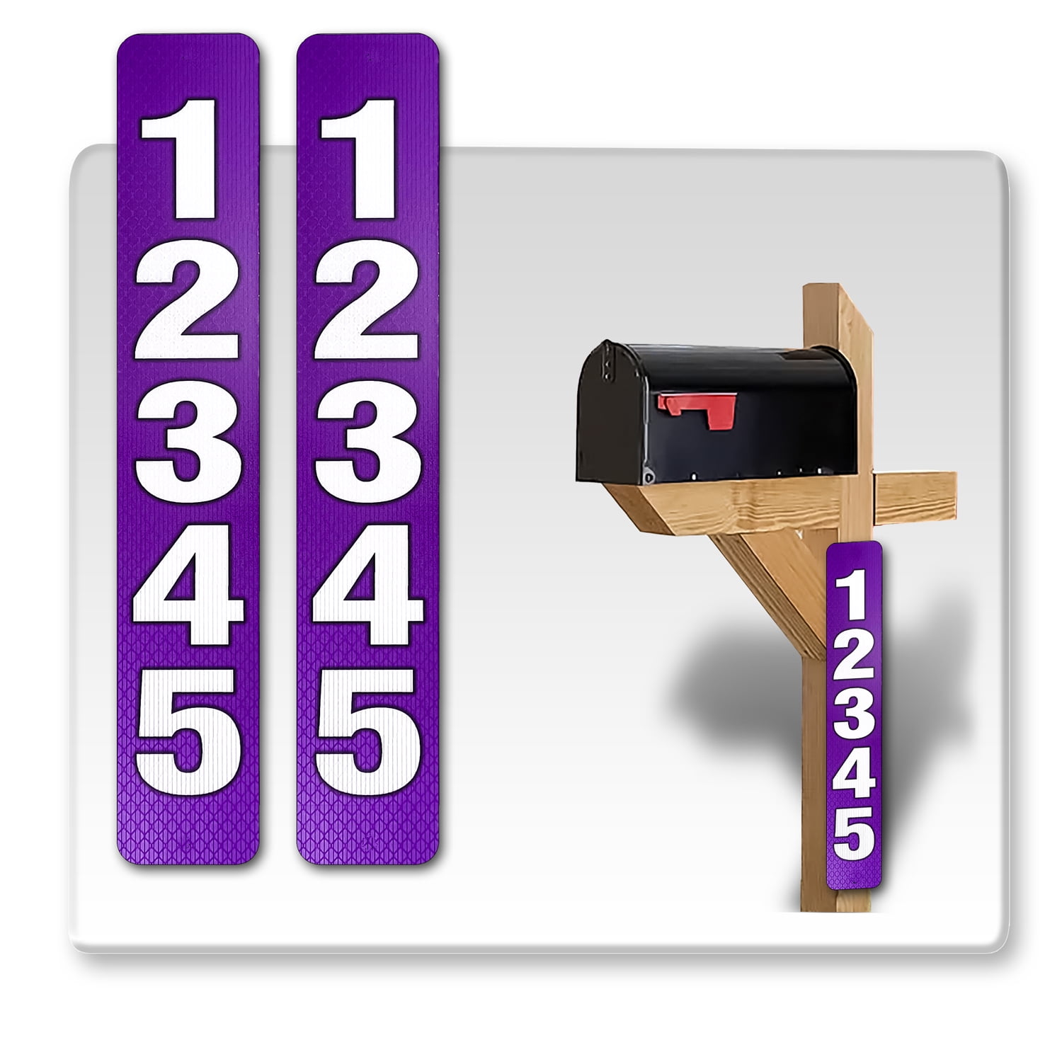 2 Pack Address Numbers for House Stickers, Customized Vertical 911 ...