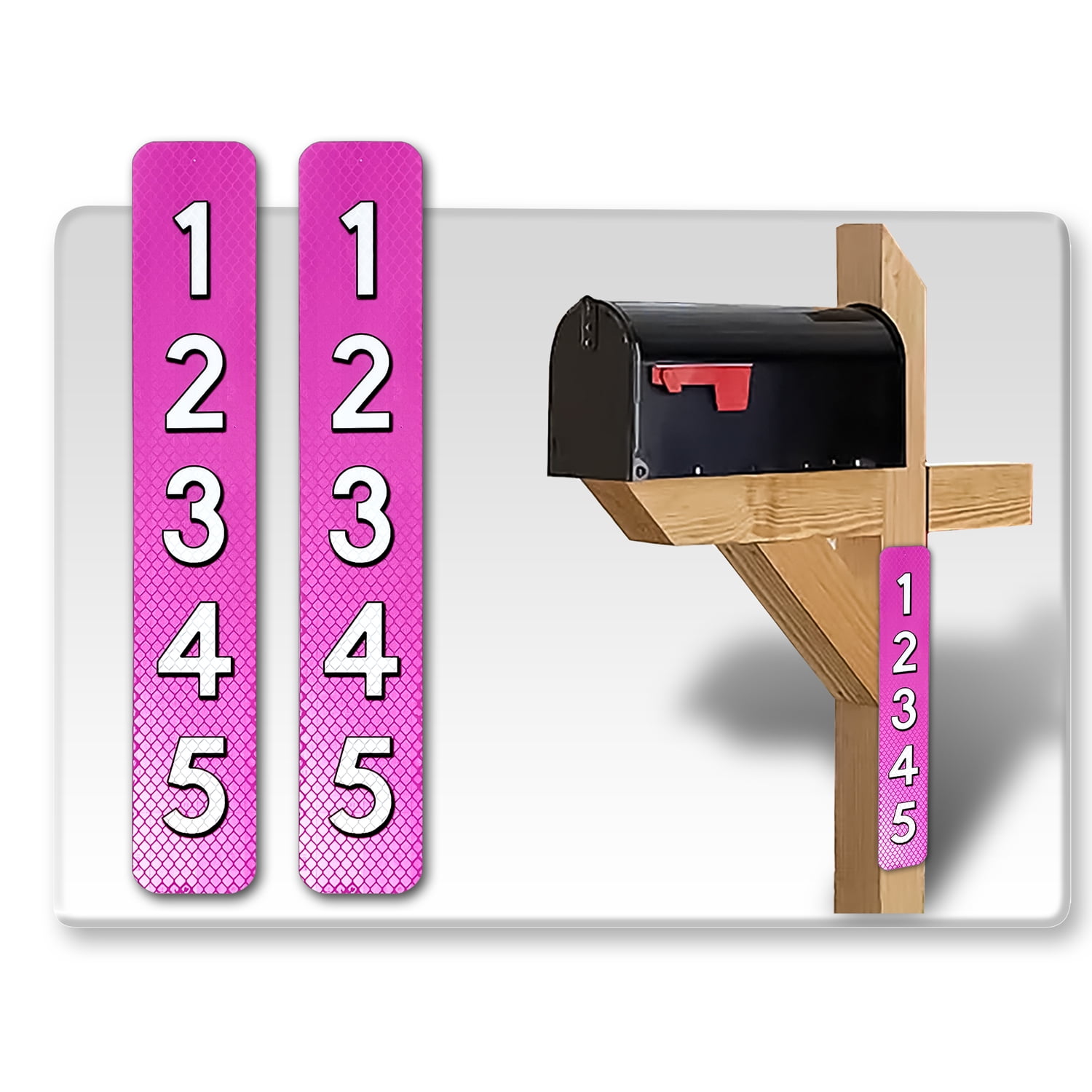2 Pack Address Numbers for House Stickers, Customized Vertical 911 ...
