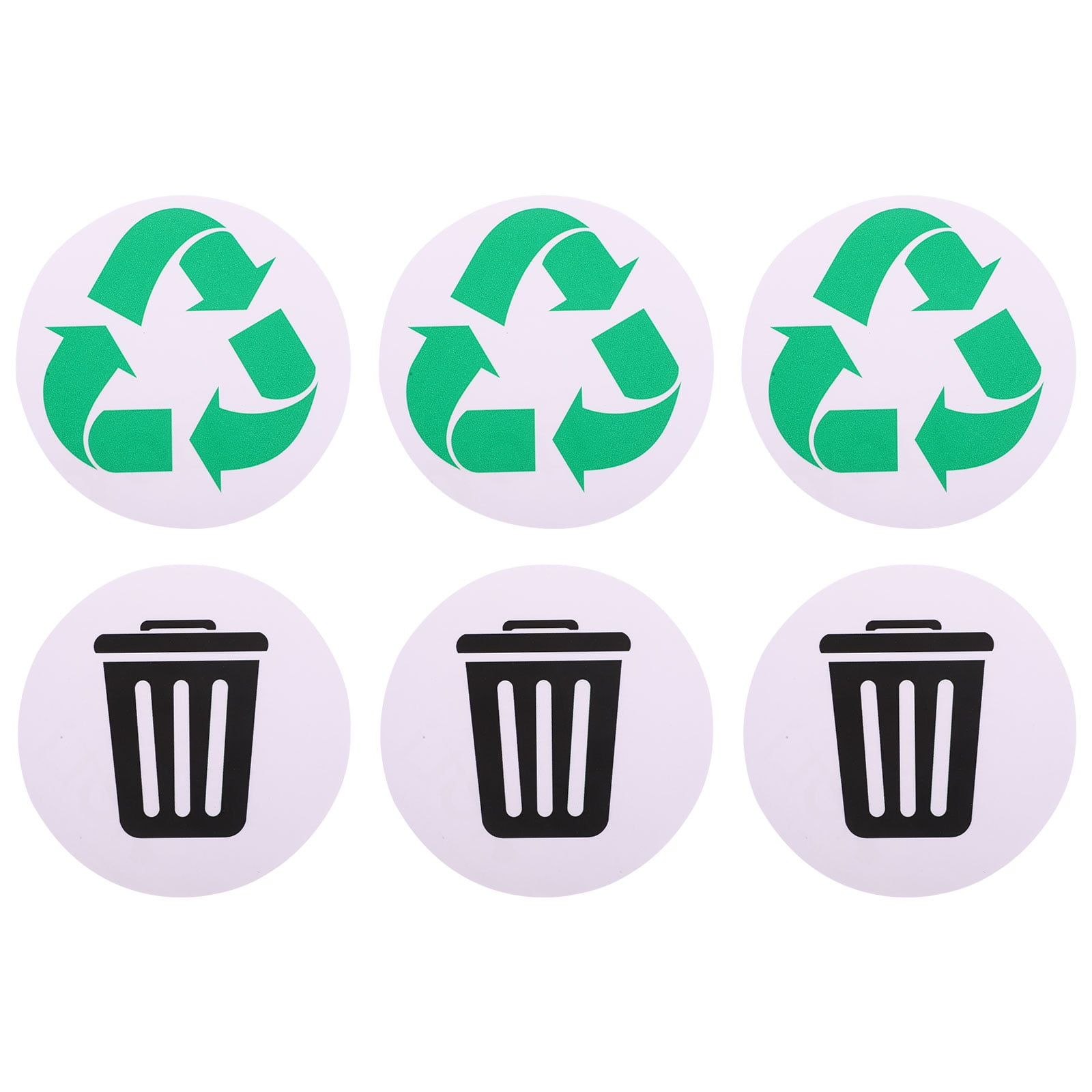 2 Pack Adhesive Bins Recycling Stickers Recycle Paper Kitchen - Walmart.com