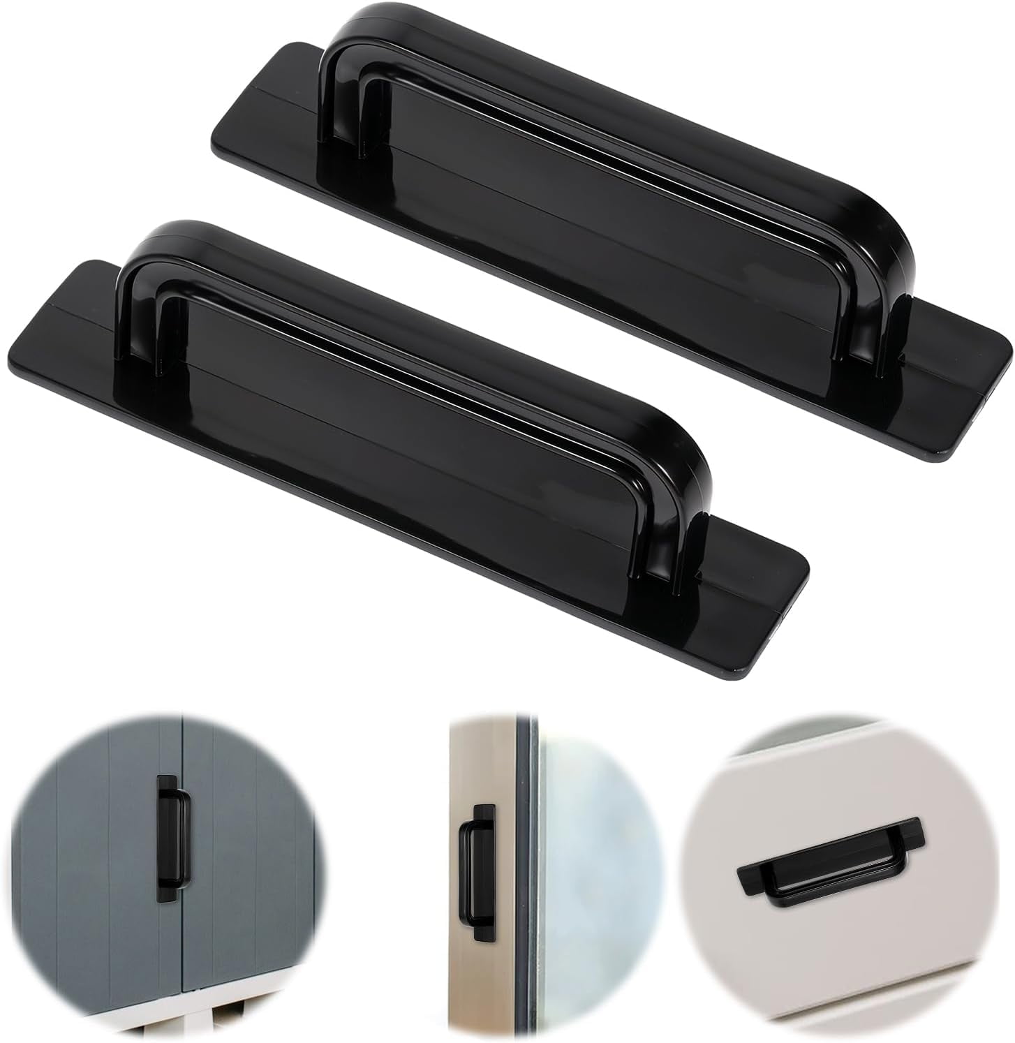 2 Pack Adhesive Cabinet Handles, 5.5" Self Stick Drawer Pulls Stick, No ...