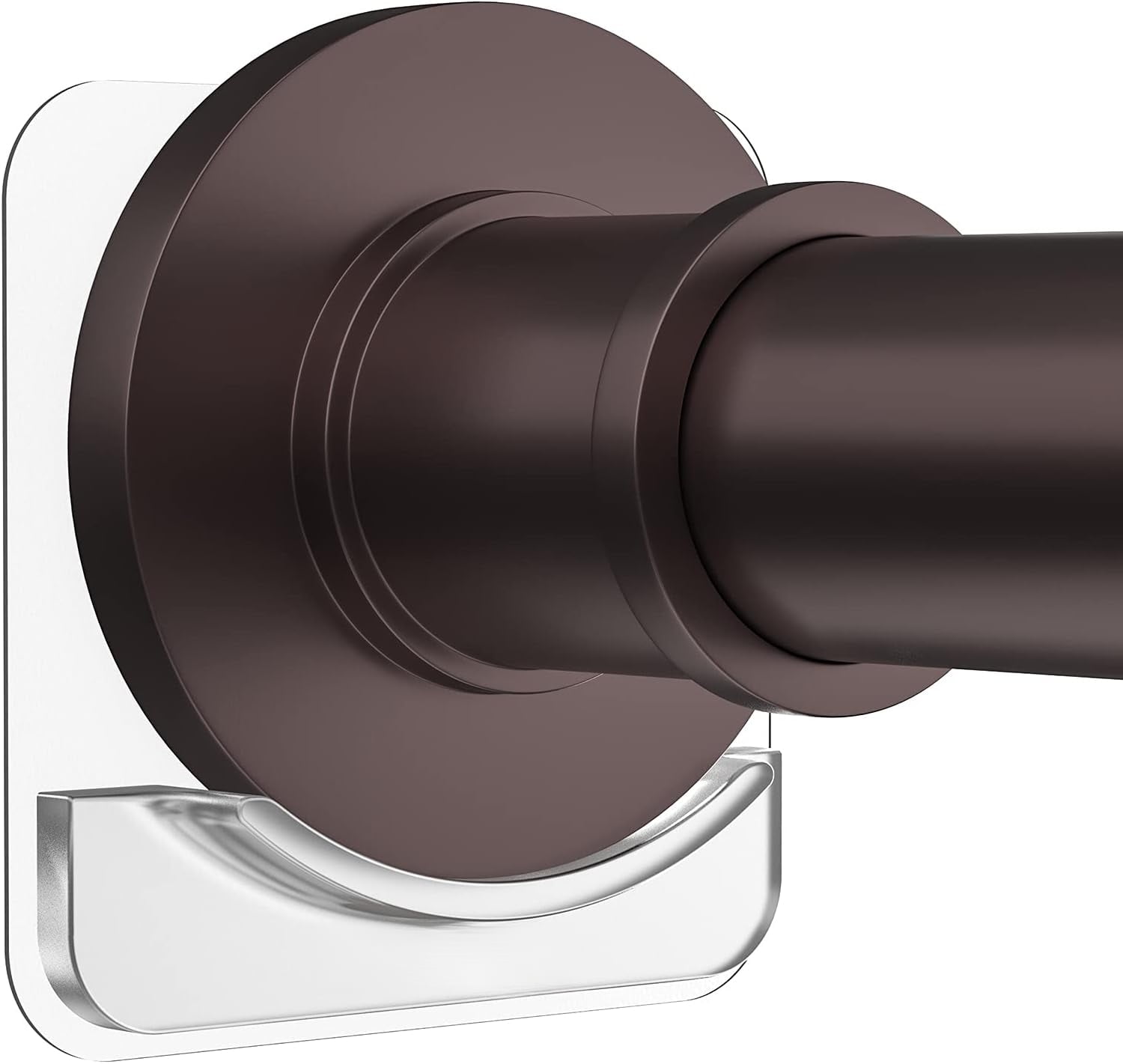 2-Pack Adhesive Shower Curtain Rod Holders – No-Drill, Transparent Wall ...