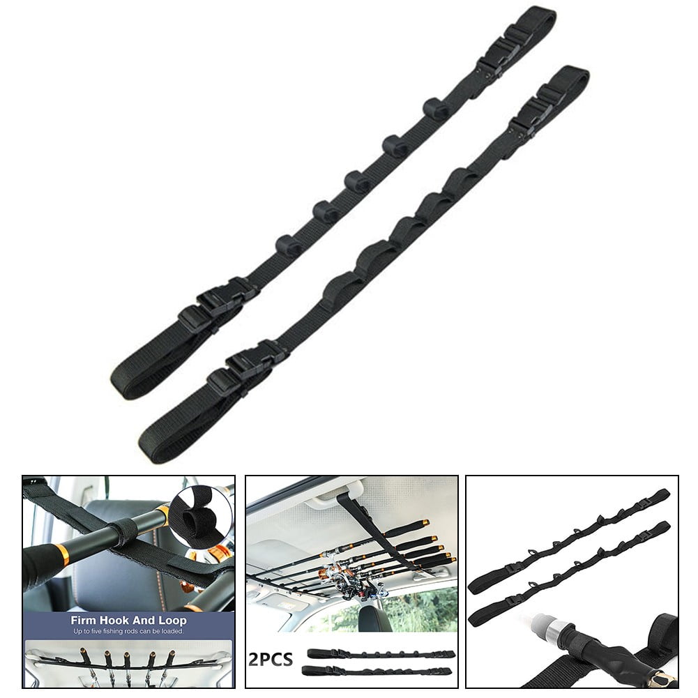 2 Pack Adjustable 5 Slot Fishing Rod Holder Carrier for Cars, SUVs ...