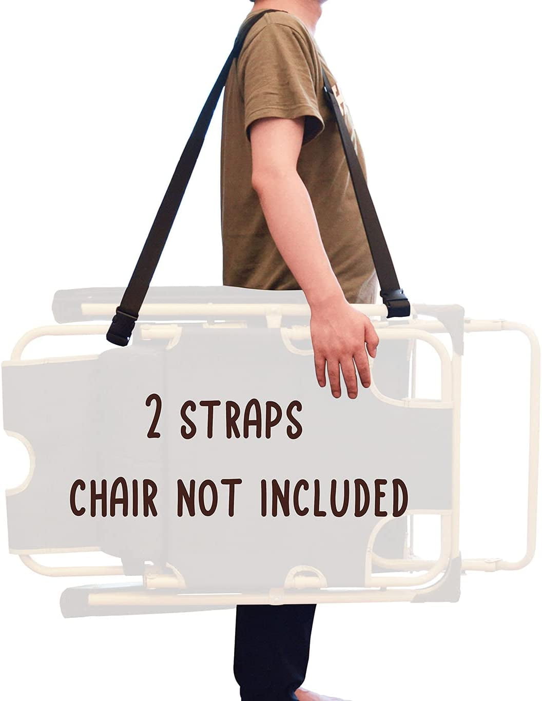 (2 Pack) Adjustable Beach Chair Carry Strap, Folding Chair Shoulder ...