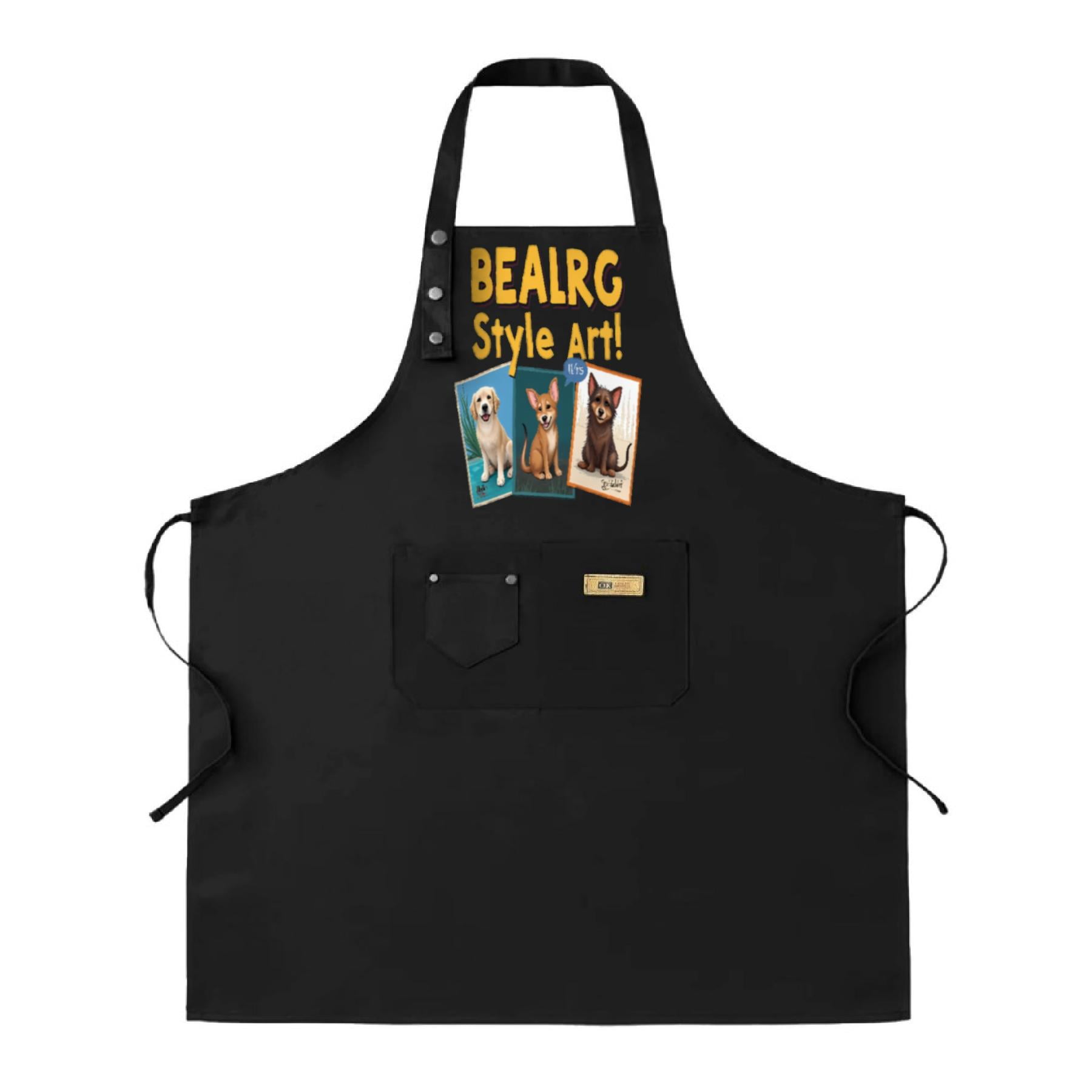 2 Pack Adjustable Bib Apron with 2 Pockets - Stylish Black Apron ...