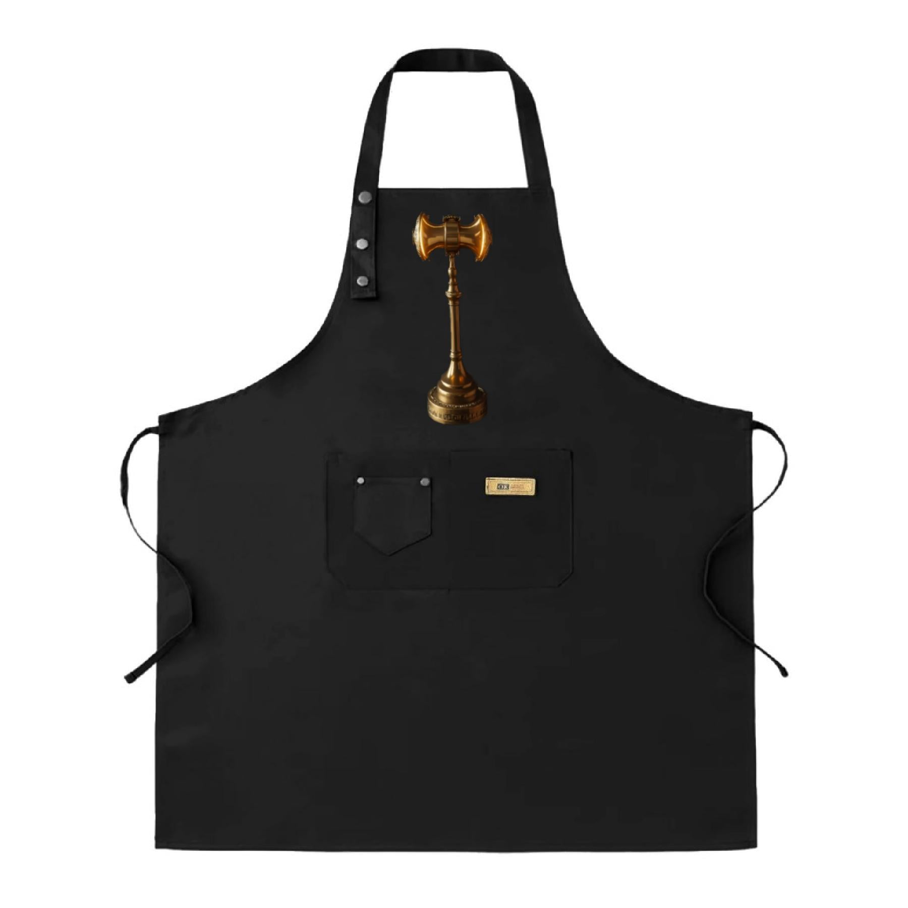 2 Pack Adjustable Bib Apron with 2 Pockets - Stylish Black Design with ...