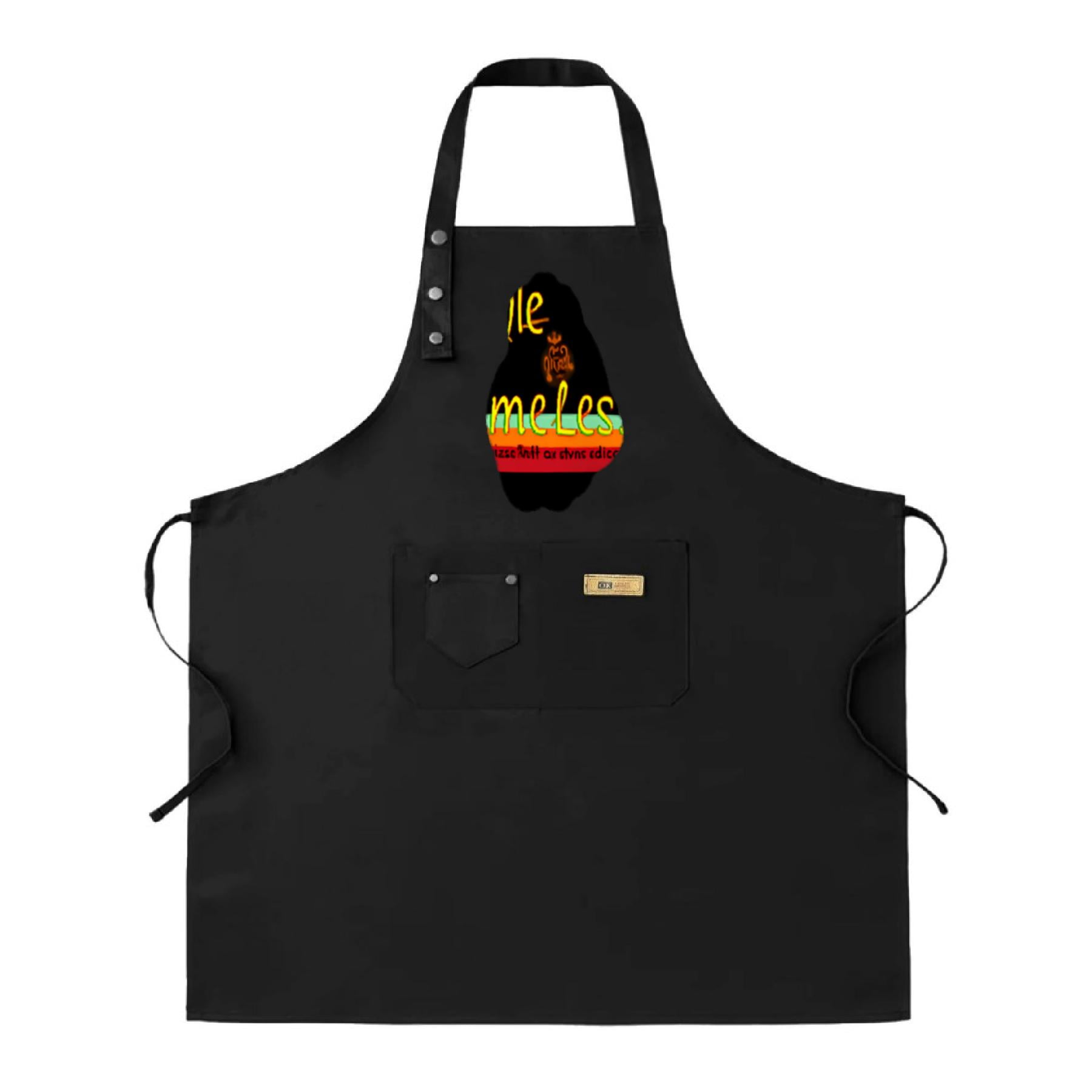 2 Pack Adjustable Bib Apron - Black with Bold ' ¡ MALAS ' Design Front ...