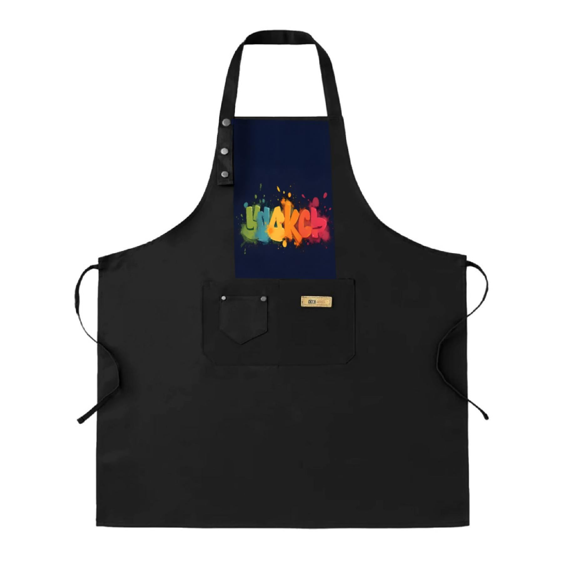 2 Pack Adjustable Bib Apron - Black with Colorful Graffiti ' YAKI ...