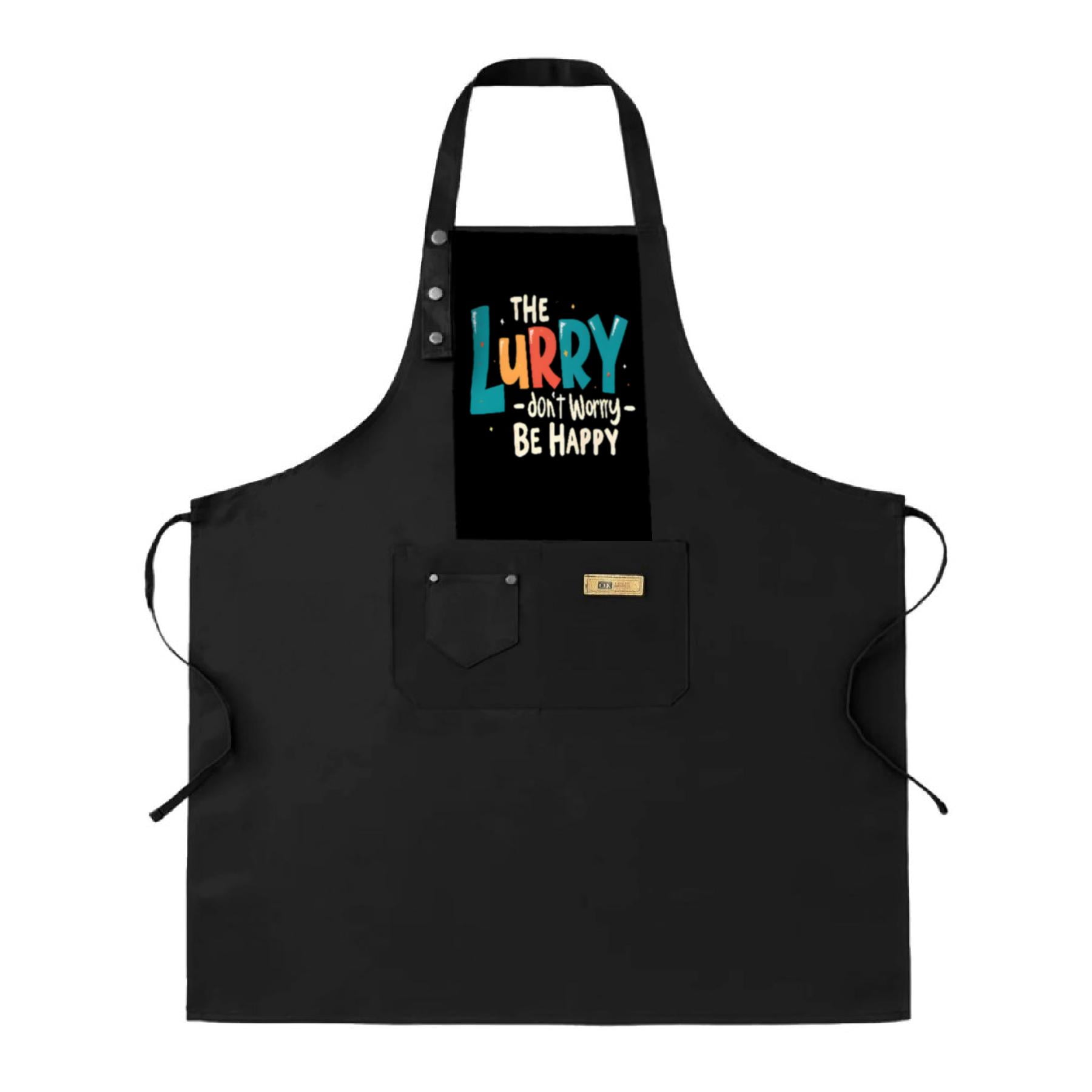 2 Pack Adjustable Bib Apron - Black with Denim-Style Front Pocket ...