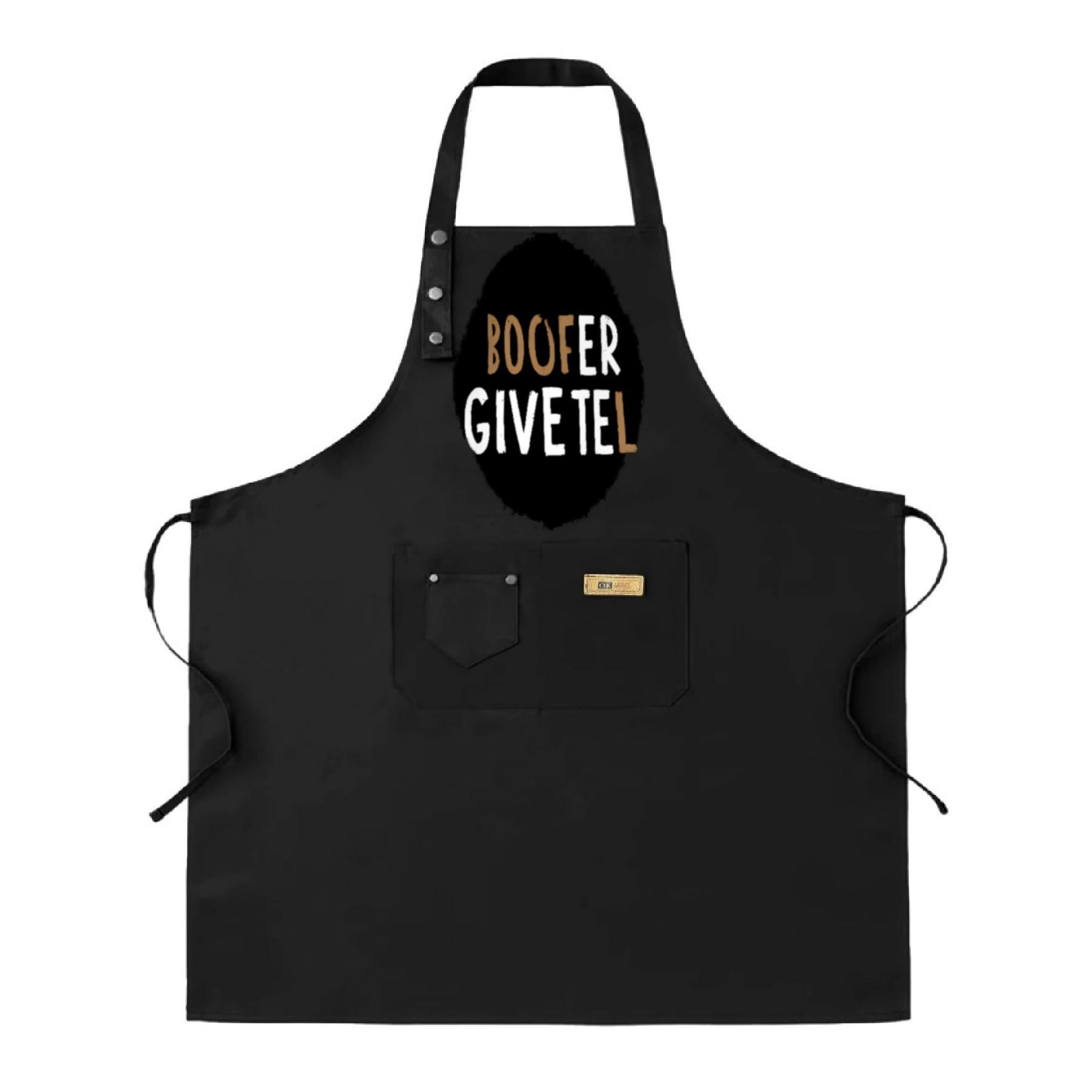 2 Pack Adjustable Bib Apron - Black with Front Pocket Button Closure ...