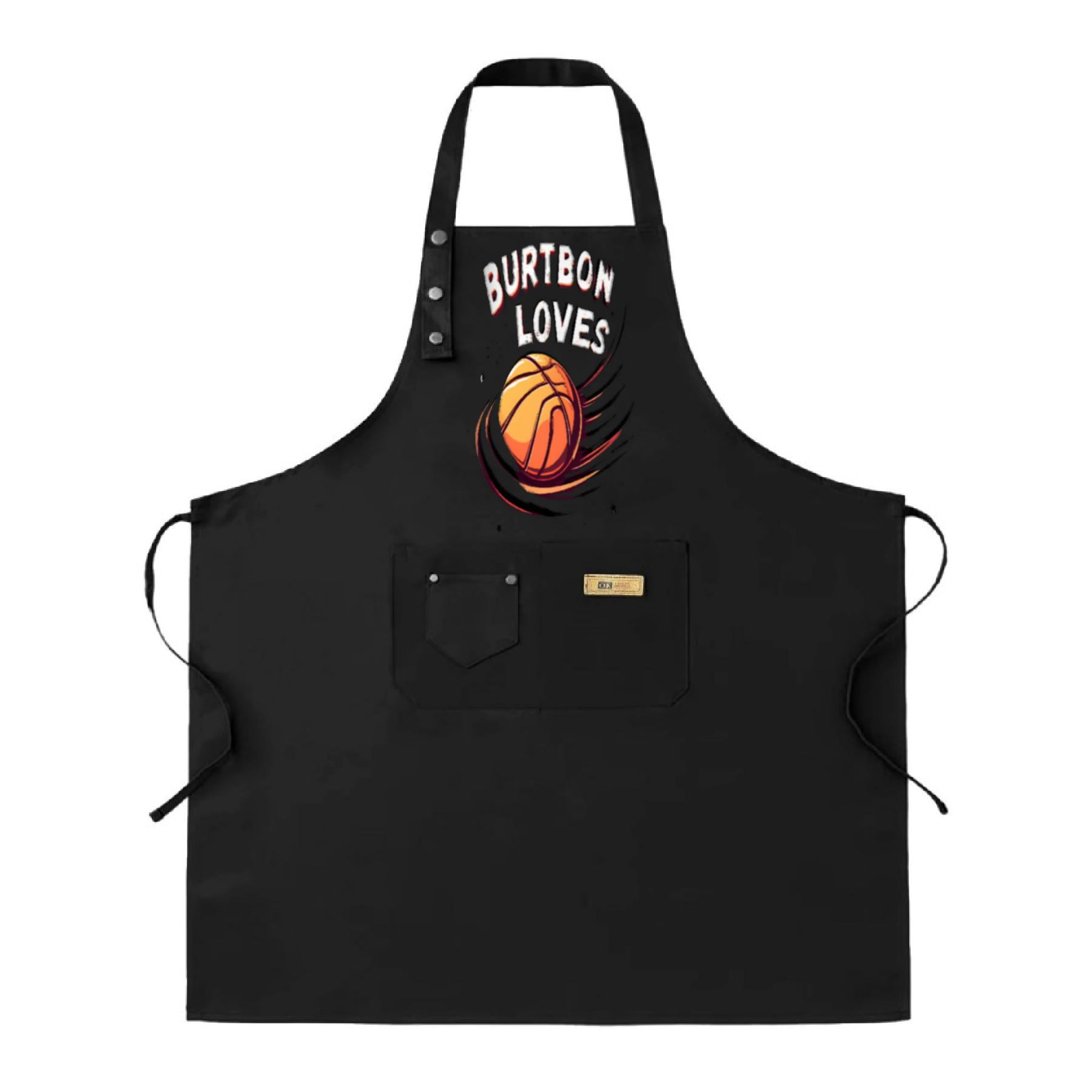 2 Pack Adjustable Bib Apron - Bold Basketball Graphic & ' LOVES ' Text ...