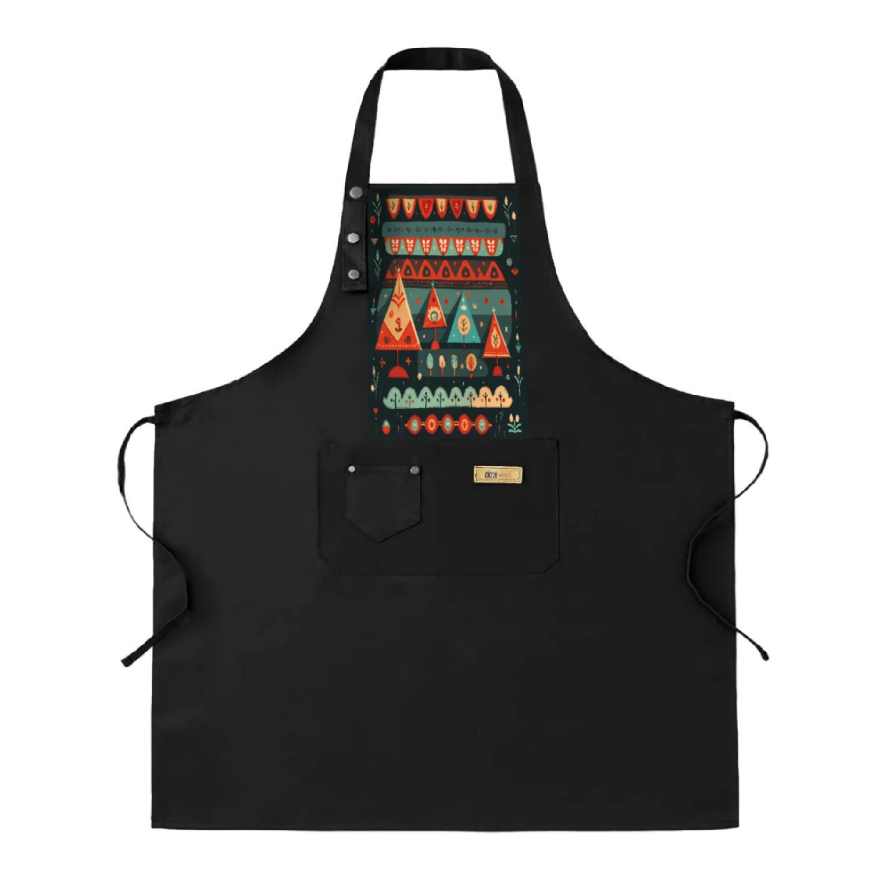 2 Pack Adjustable Bib Apron with Colorful Geometric Pattern ...