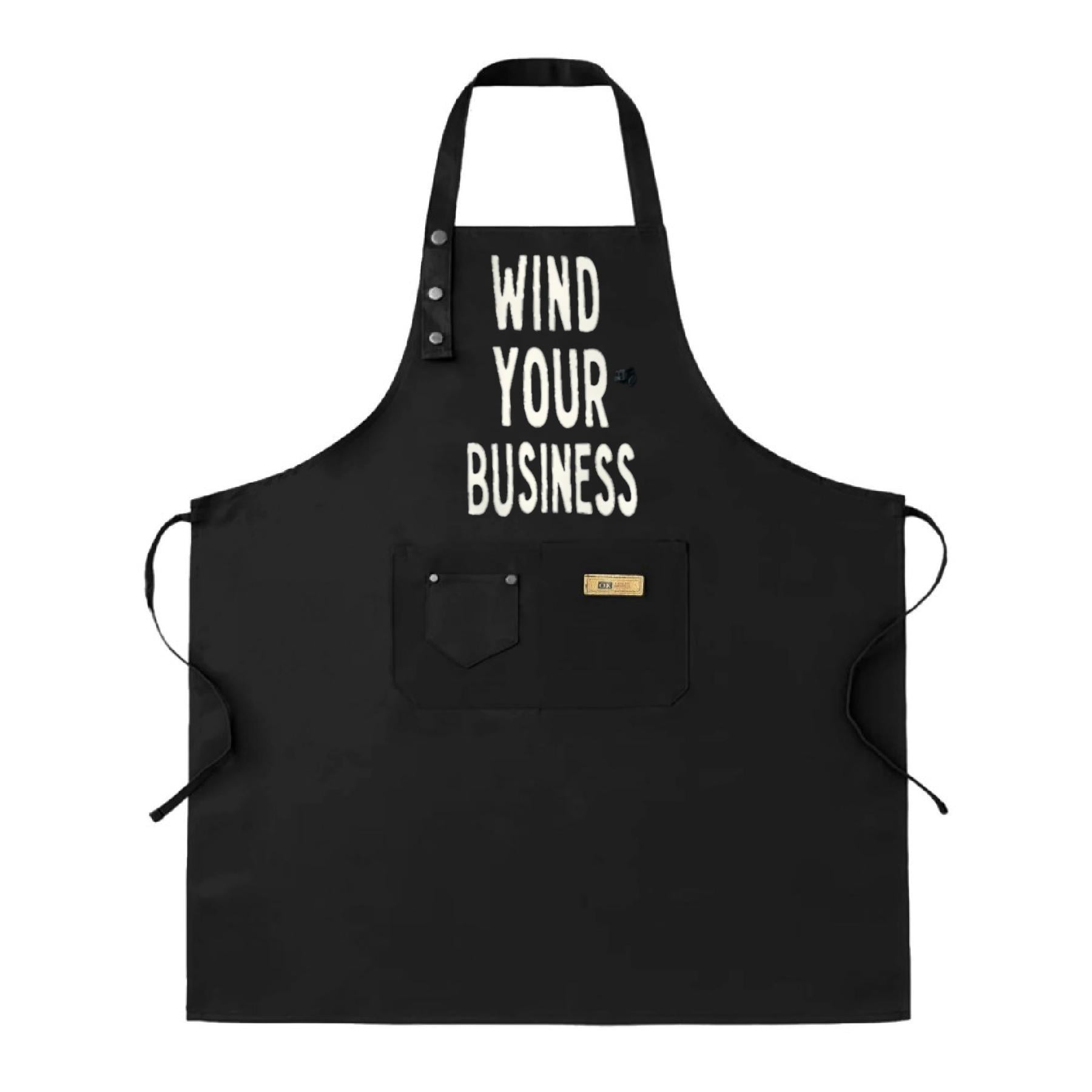 2 Pack Adjustable Bib Apron Set - Stylish Black Apron with Front Pocket ...