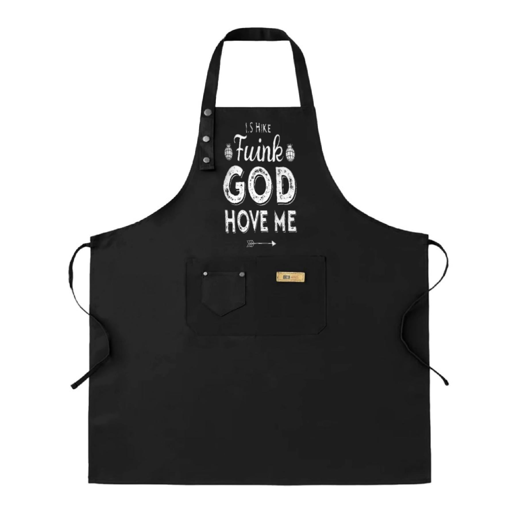 2 Pack Adjustable Bib Apron Set - Stylish Black Aprons with Front ...