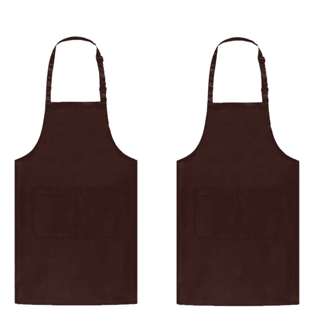 2 Pack Adjustable Bib Apron Waterdrop Resistant With 2 Pockets Cooking ...