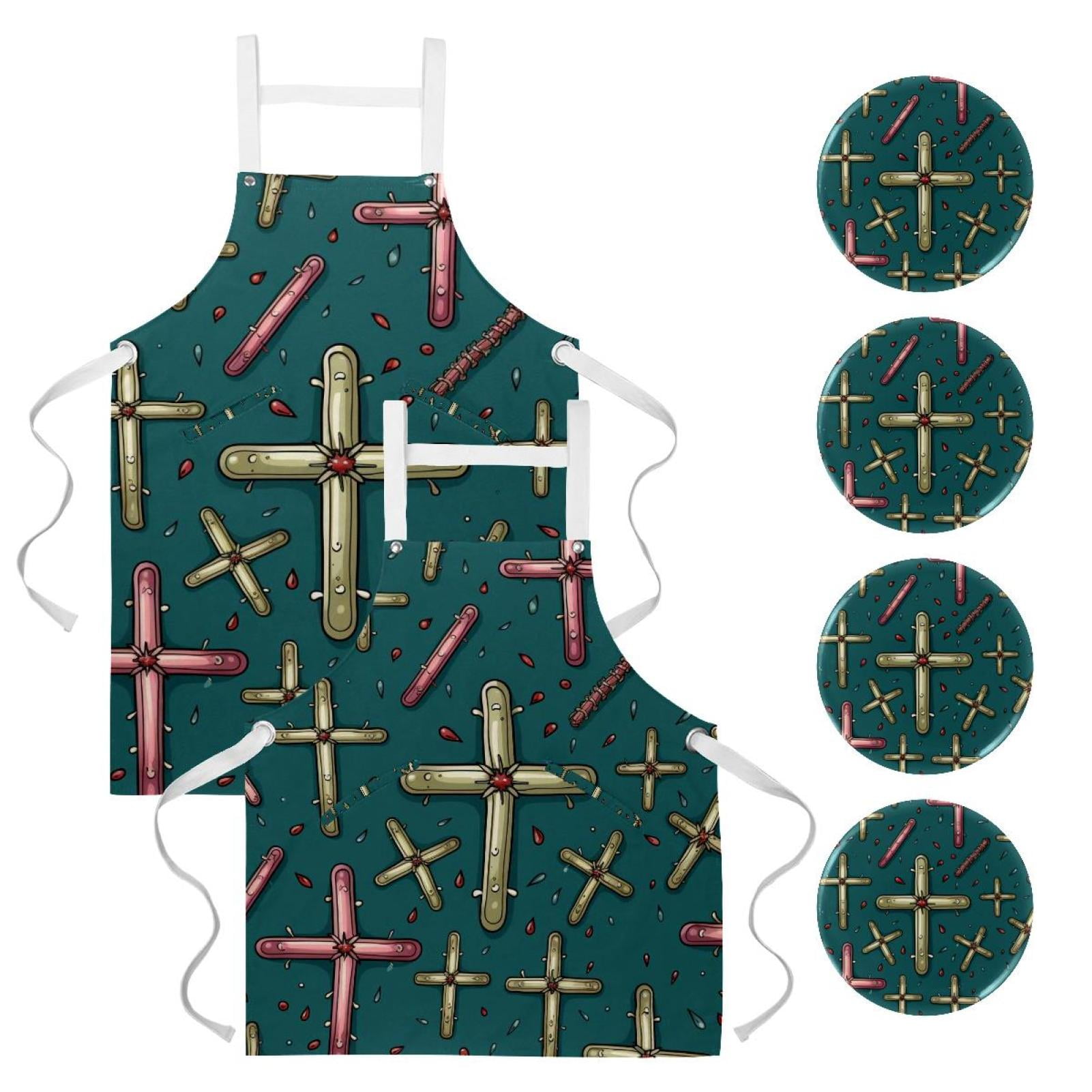 2 Pack Adjustable Bib Apron Waterdrop Resistant with Adjustable with 2 ...