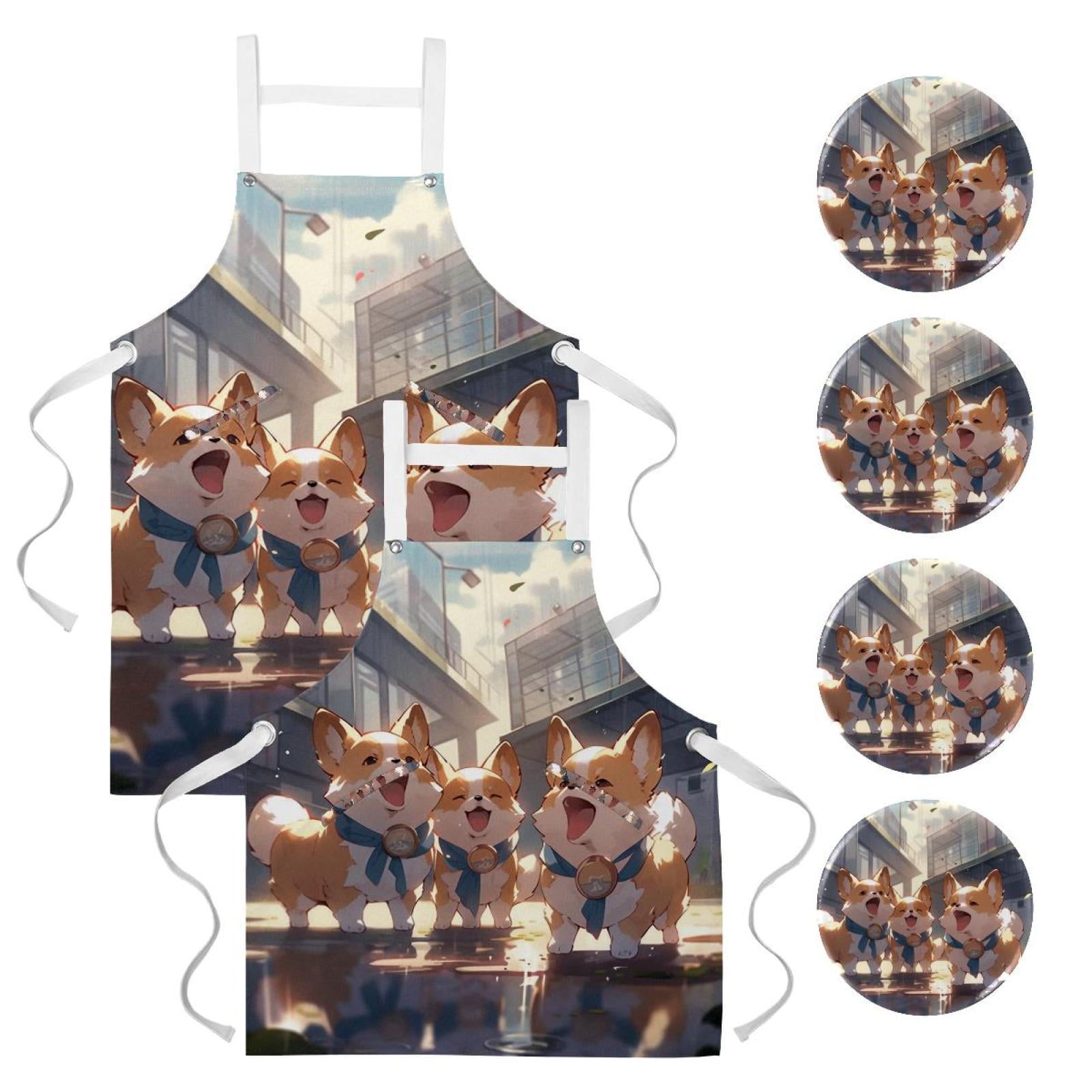 2 Pack Adjustable Bib Apron Waterdrop Resistant with Adjustable with 2 ...