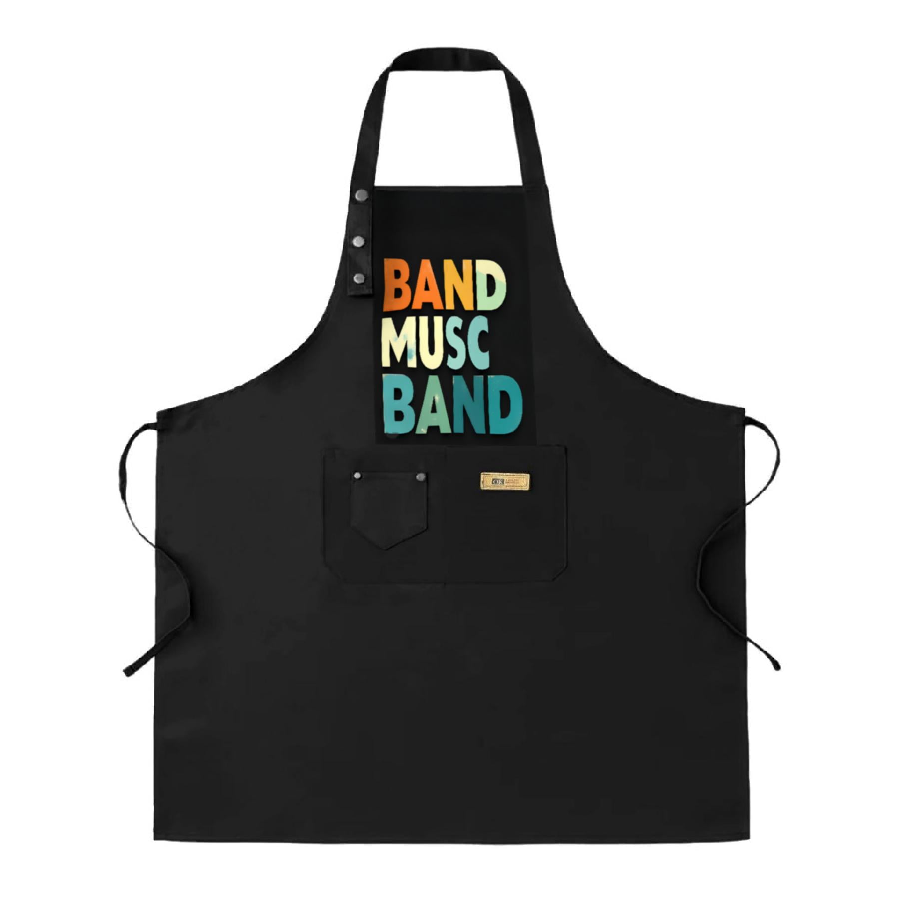2 Pack Adjustable Bib Apron for Cooking - Black with Colorful ' BAND ...
