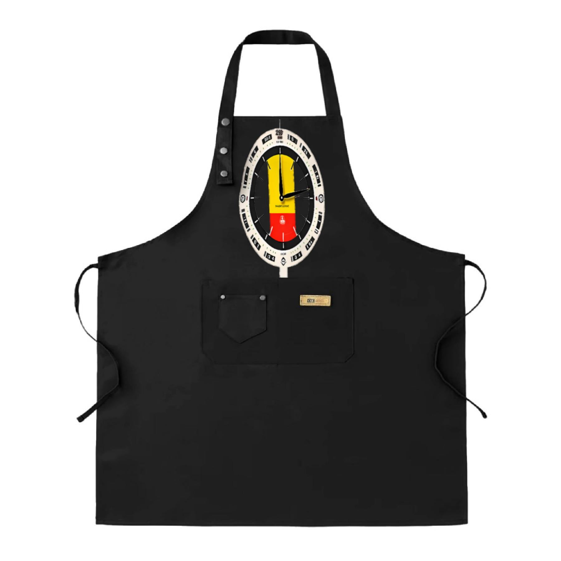 2 Pack Adjustable Bib Apron for Cooking - Features Decorative Clock ...
