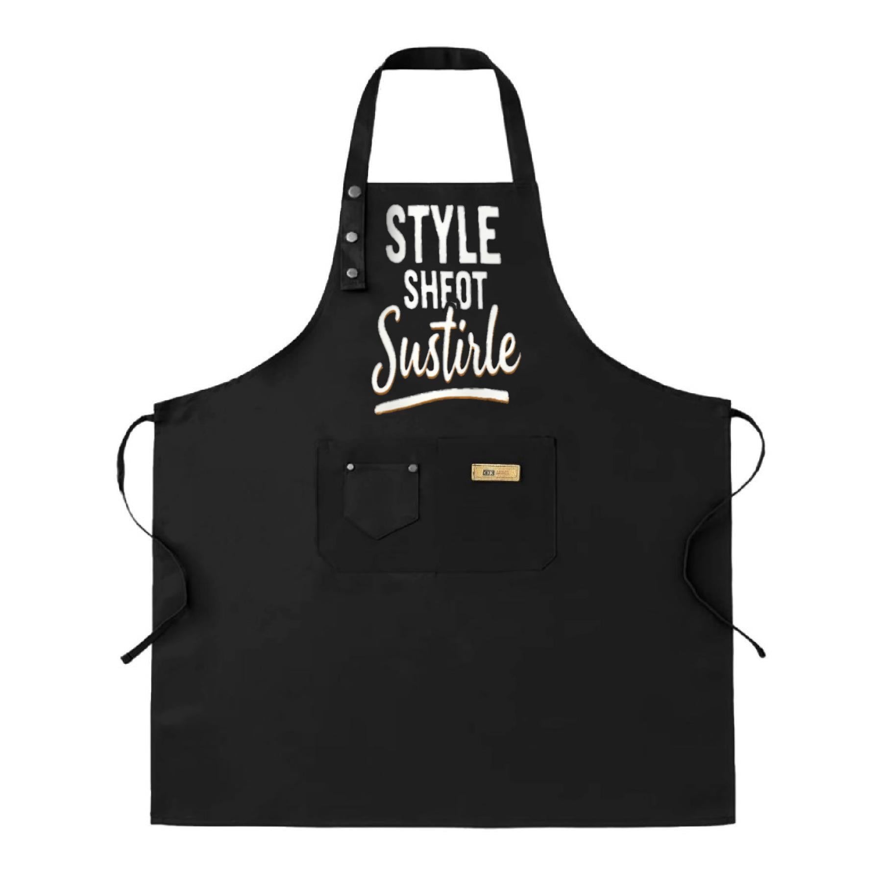 2 Pack Adjustable Bib Apron for Cooking - Stylish Black Apron with ...