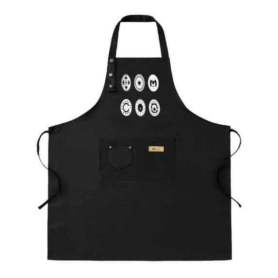 2 Pack Adjustable Bib Apron for Cooking - Unique Circular Pattern ...