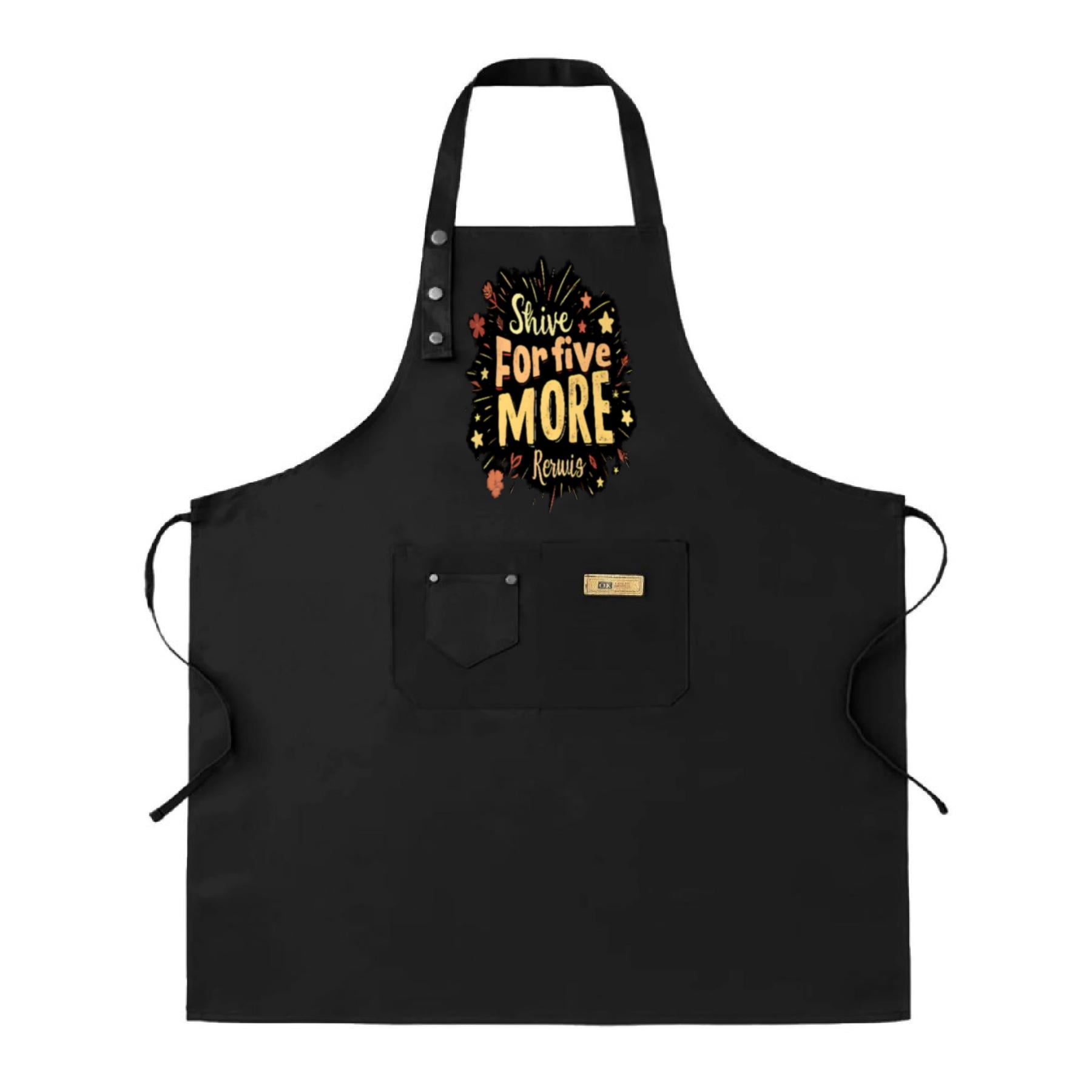 2 Pack Adjustable Bib Apron for Men & Women - Black with Colorful ...