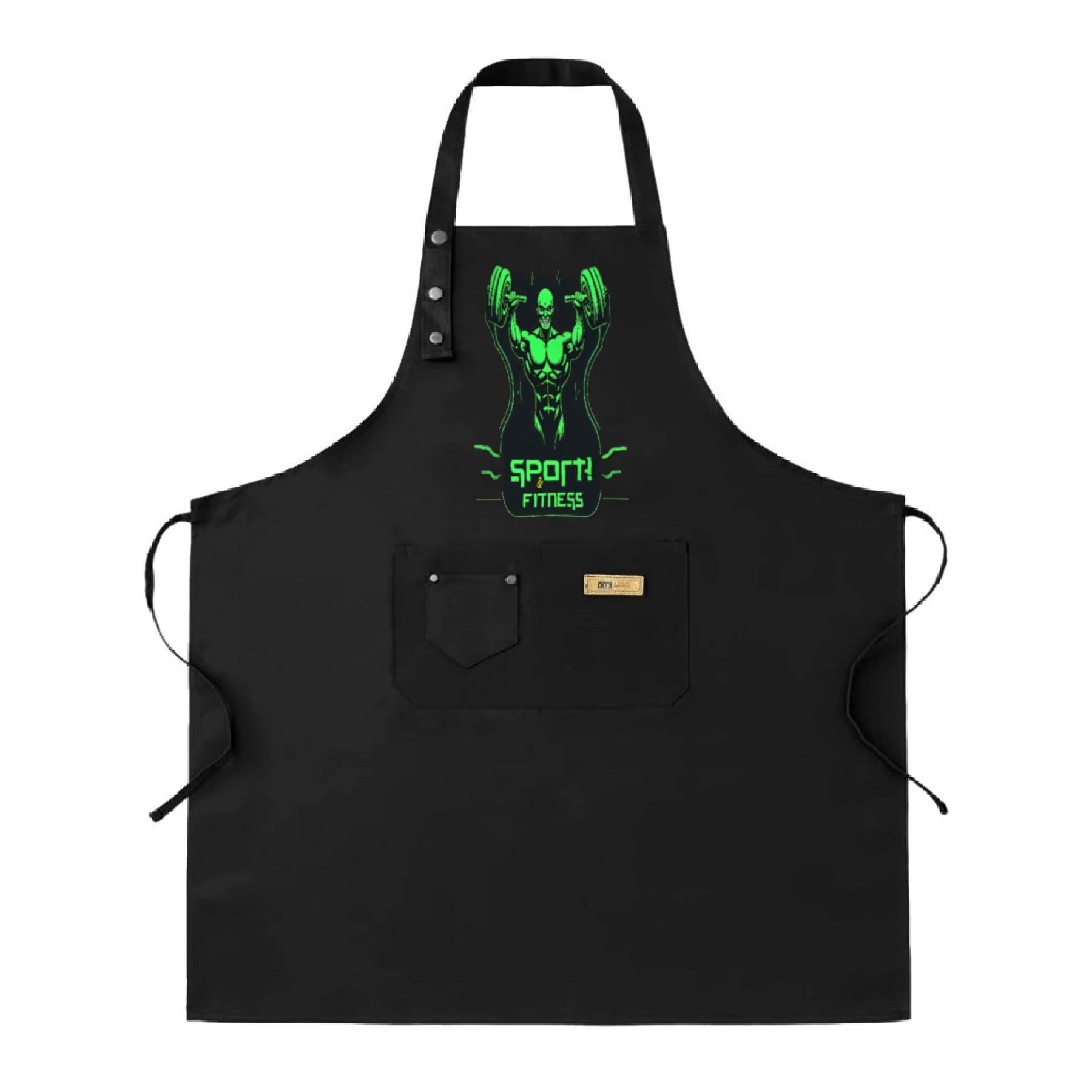 2 Pack Adjustable Bib Apron with 2 Pockets - Stylish Black Apron ...