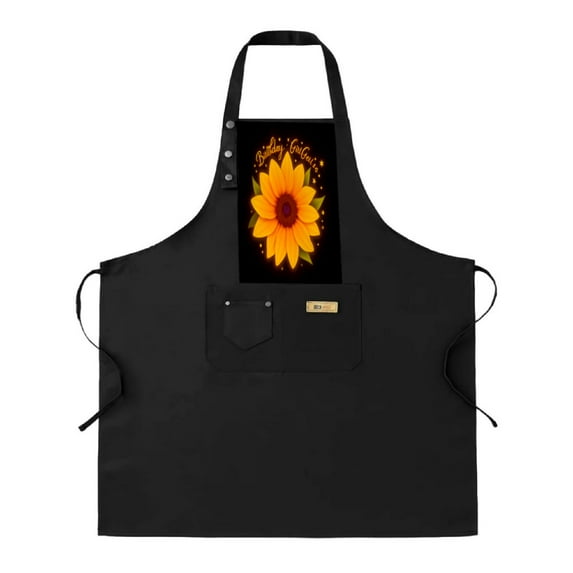2 Pack Adjustable Bib Apron with 2 Pockets - Stylish Black Apron ...