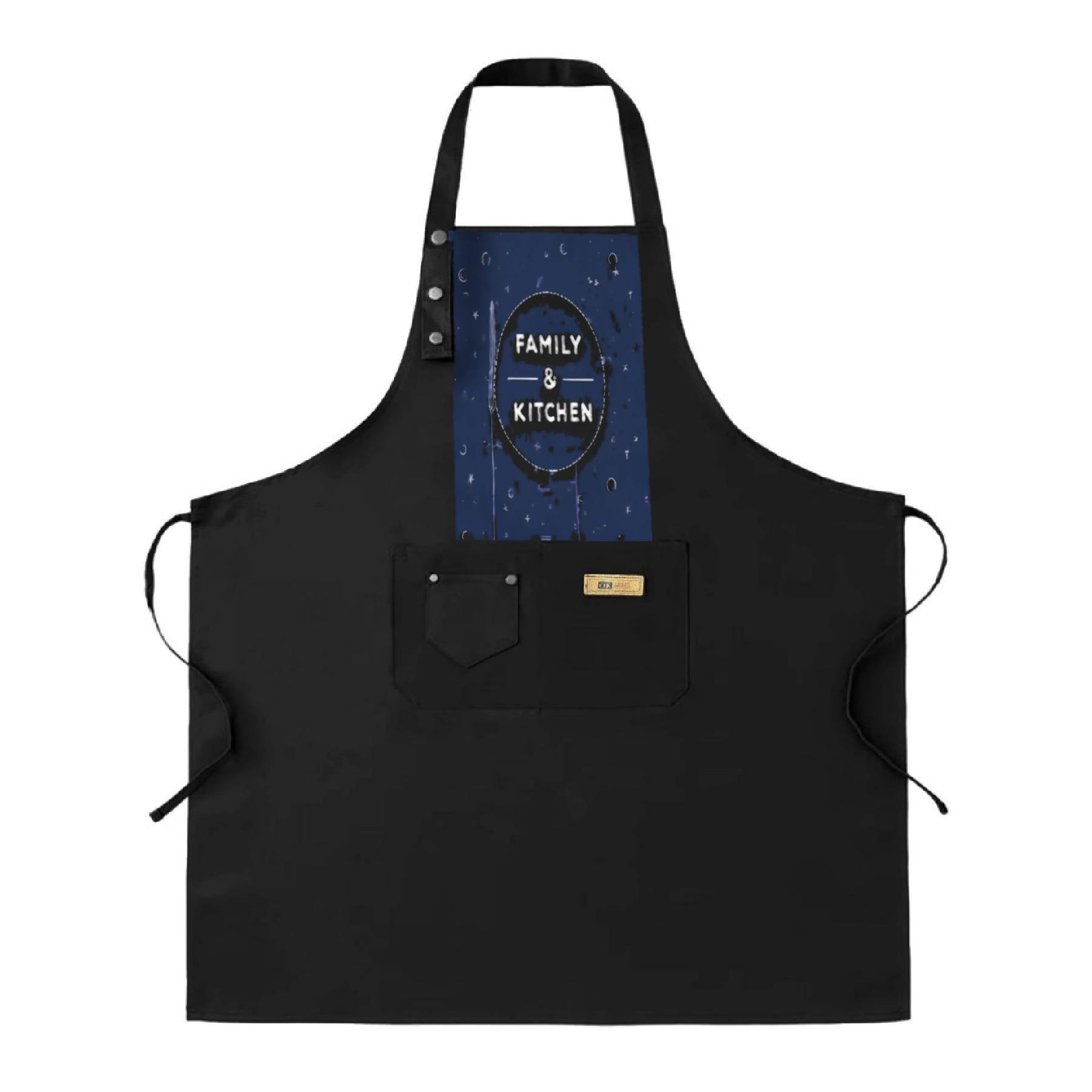 2 Pack Adjustable Bib Apron with 2 Pockets - Stylish Navy Blue ' FAMILY ...
