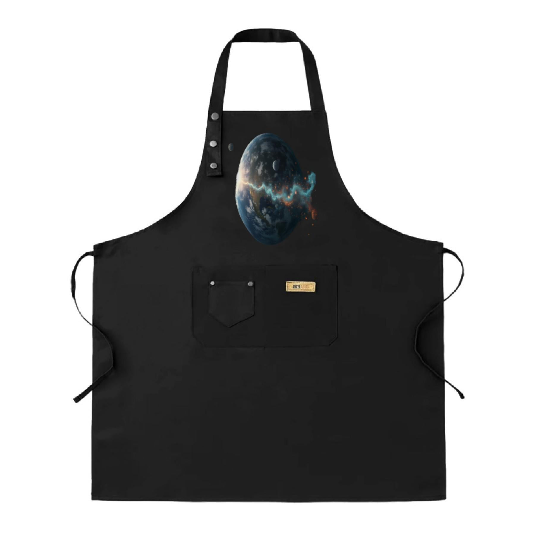 2 Pack Adjustable Bib Apron with Artistic Egg Design Denim - Like ...