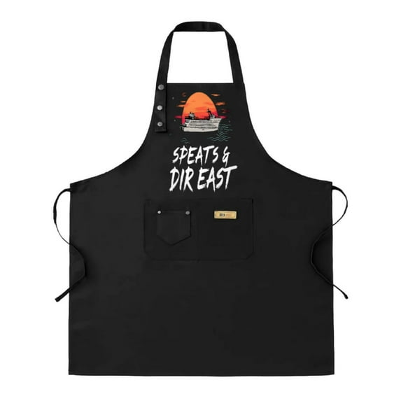 2 Pack Adjustable Bib Apron with Black Background Sunset Boat Graphic ...