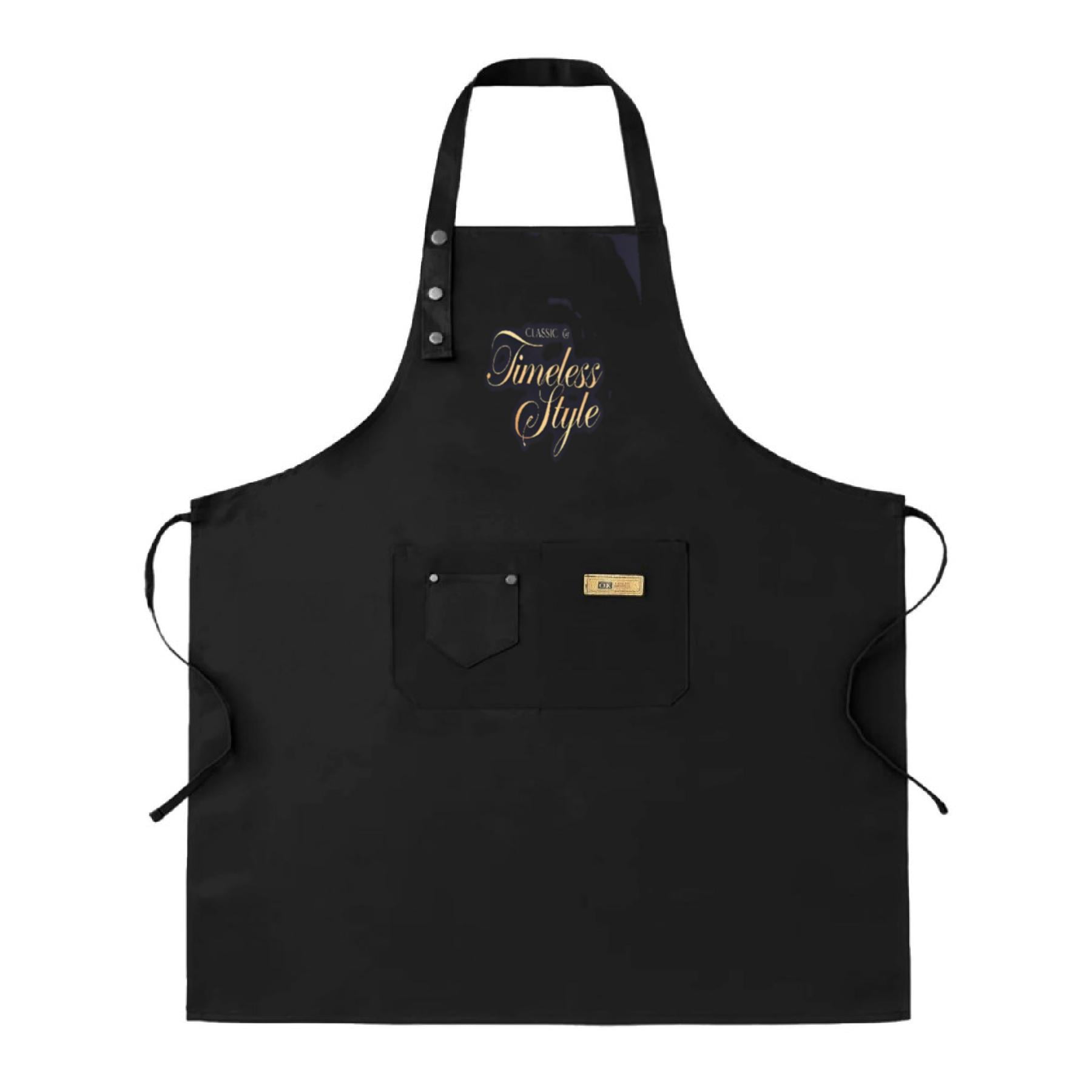 2 Pack Adjustable Bib Apron with Button Closure & Front Pocket ...