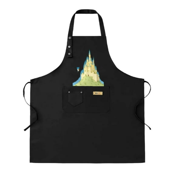 2 Pack Adjustable Bib Apron with Cartoon Castle Design & Name Pocket ...