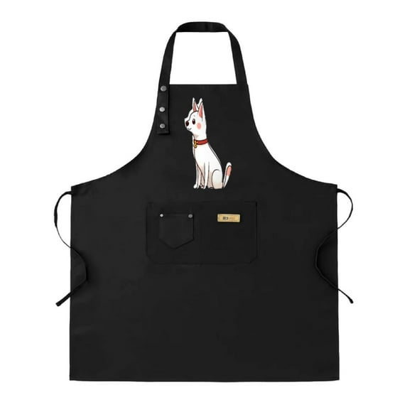 2 Pack Adjustable Bib Apron with Cartoon Dog Design & 2 Pockets ...