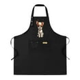 2 Pack Adjustable Bib Apron with Cartoon Dog Design - Black Kitchen ...
