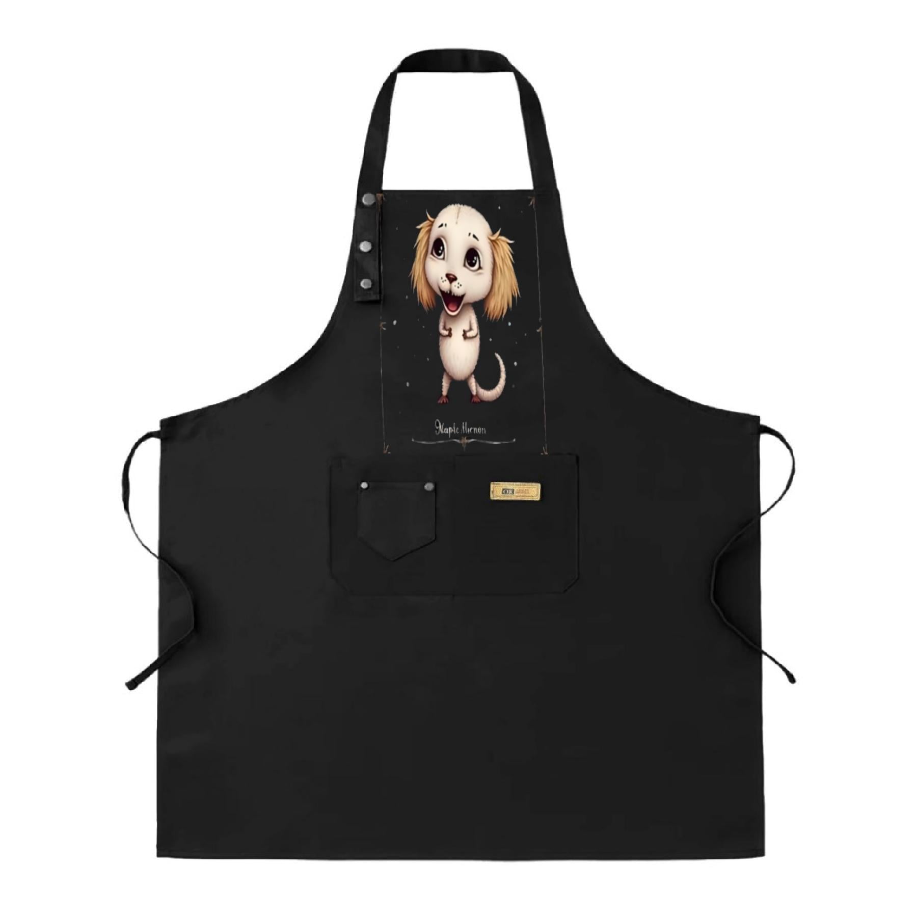 2 Pack Adjustable Bib Apron with Cartoon Dog Design - Cheerful Mr Bark ...