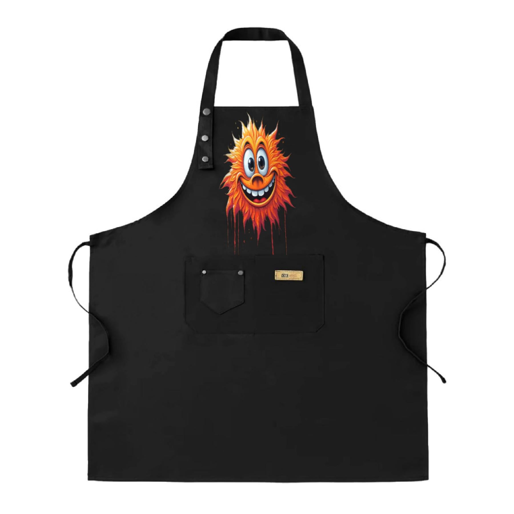 2 Pack Adjustable Bib Apron with Cartoon Fiery Character Design 2 ...