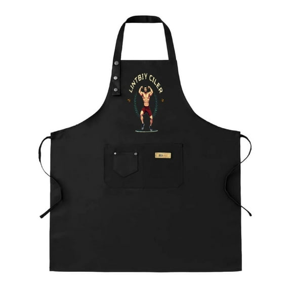 2 Pack Adjustable Bib Apron with Cartoon Muscular Man Design & 2 ...