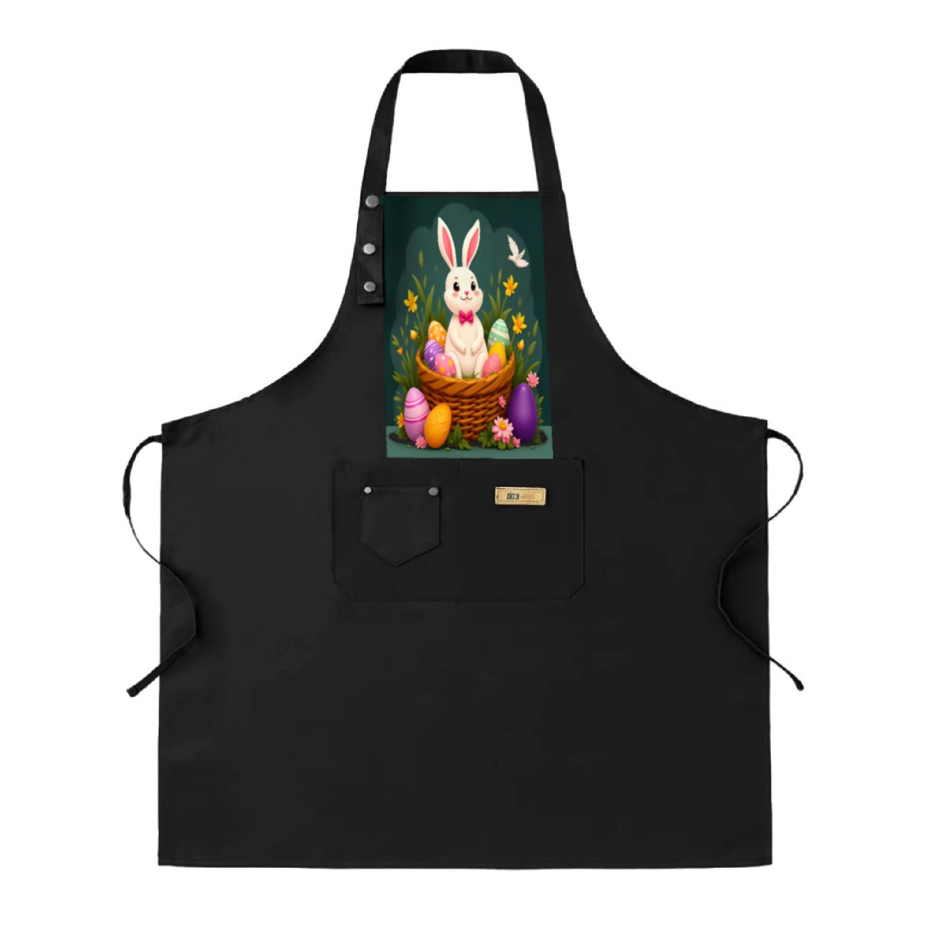 2 Pack Adjustable Bib Apron with Cartoon Rabbit in Basket Design ...