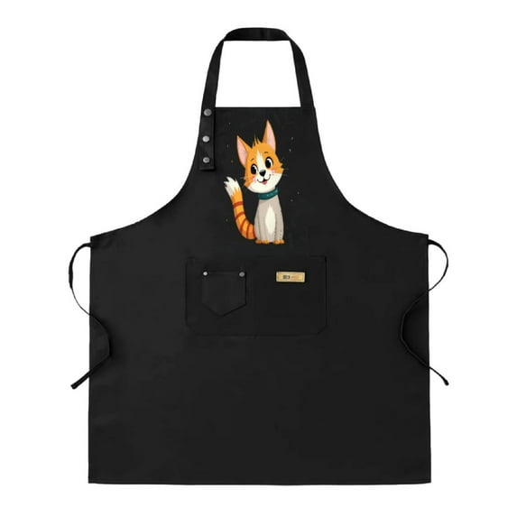 2 Pack Adjustable Bib Apron with Cheerful Cat Design & 2 Pockets - Fun ...
